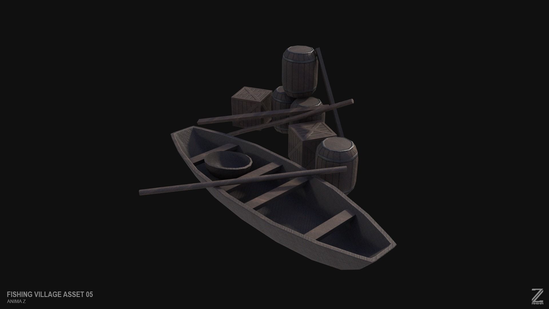 3D model Fishing village asset 05 VR / AR / low-poly | CGTrader