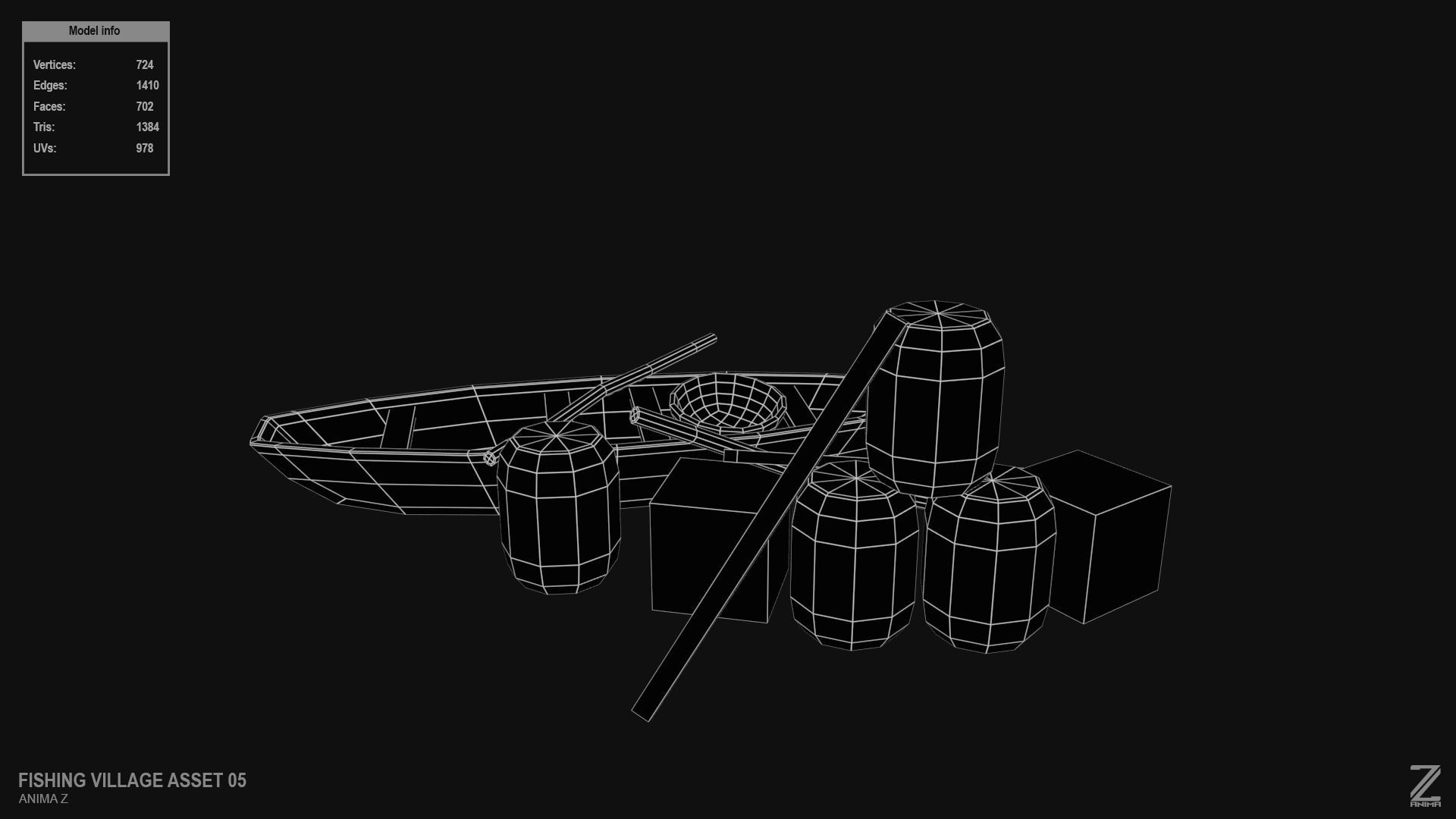 3D model Fishing village asset 05 VR / AR / low-poly | CGTrader