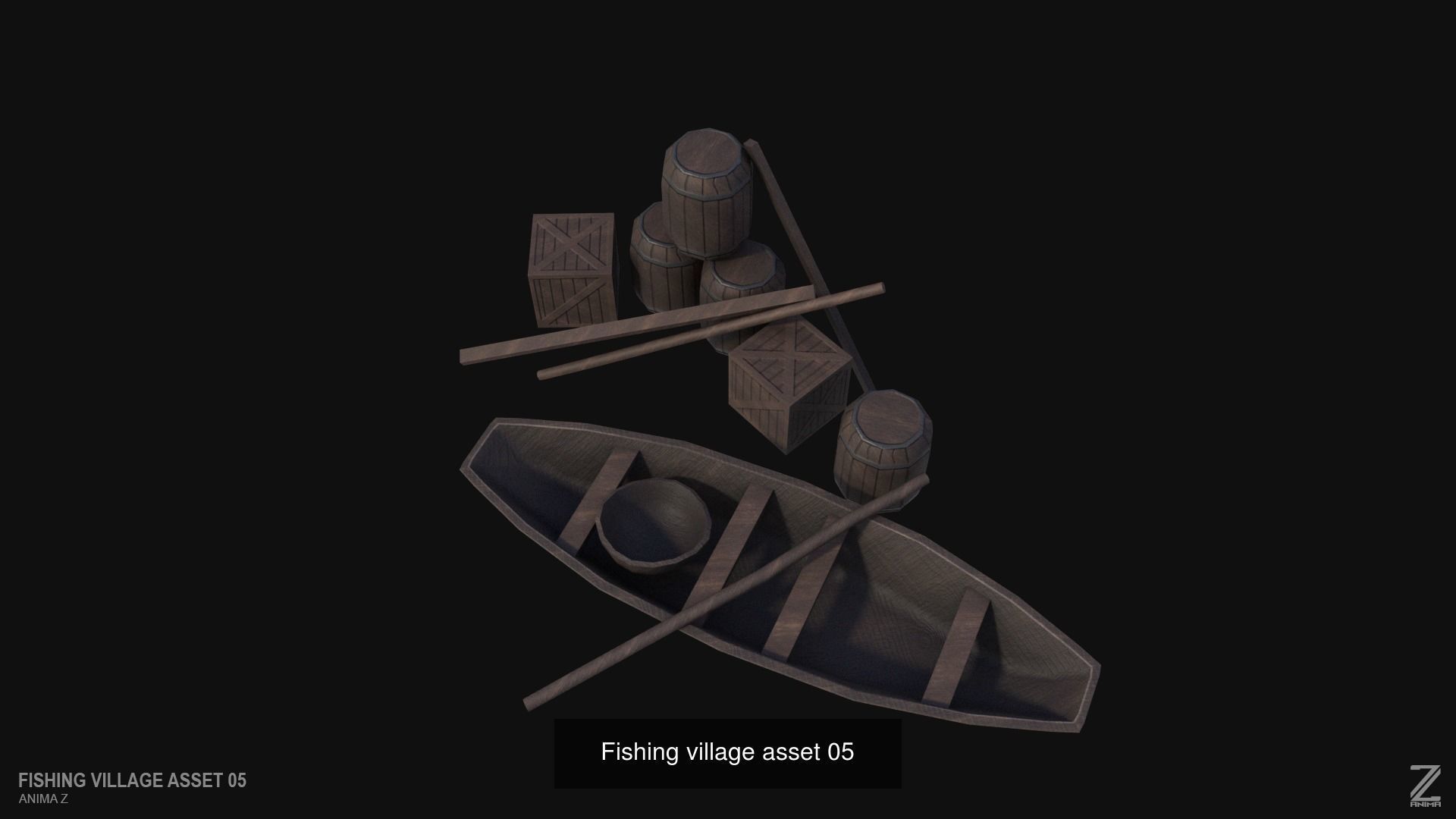 Fishing village asset collection VR / AR / low-poly | CGTrader