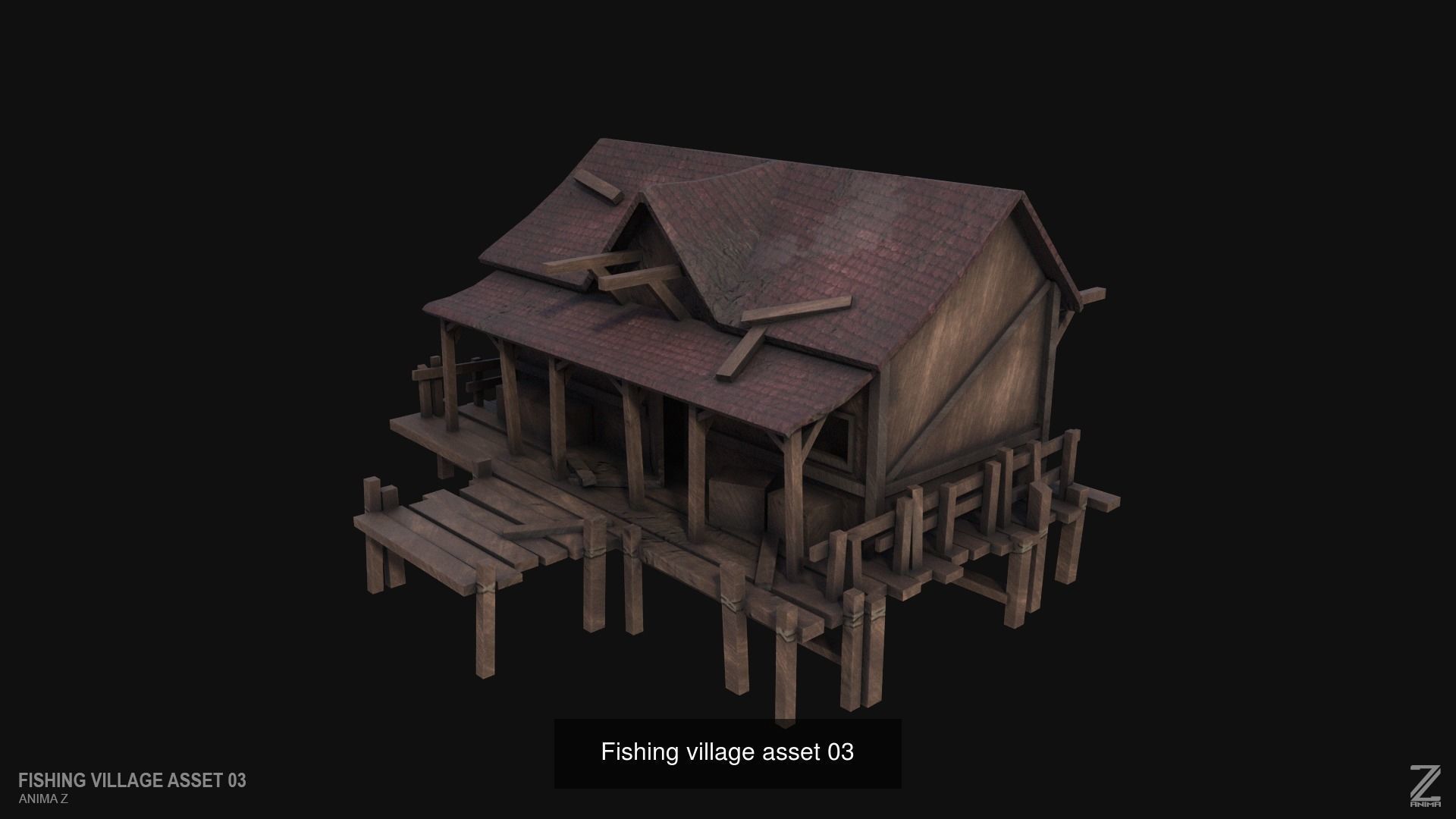 Fishing village asset collection VR / AR / low-poly | CGTrader