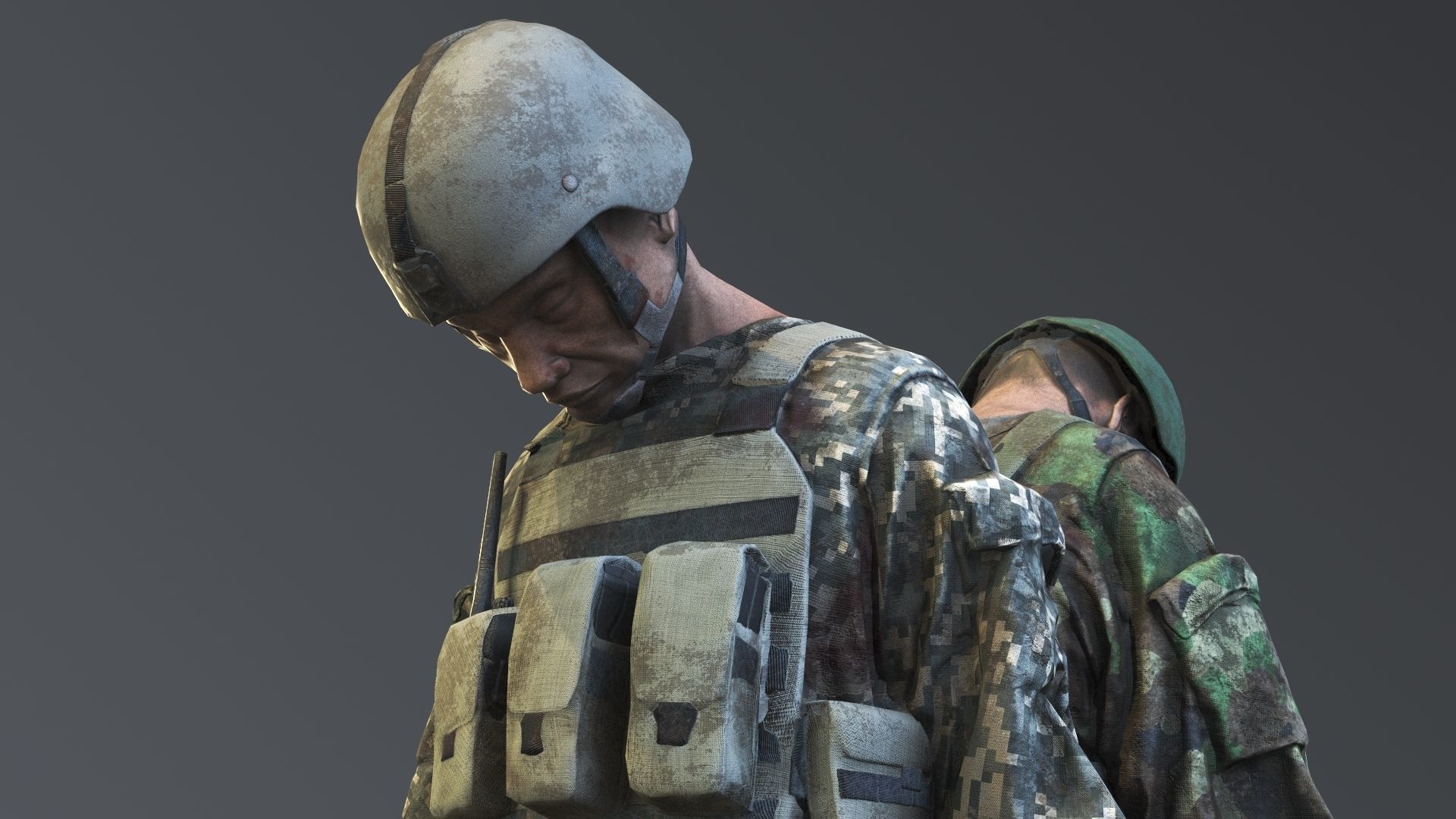 3D model Fallen Soldier 2 VR / AR / low-poly | CGTrader