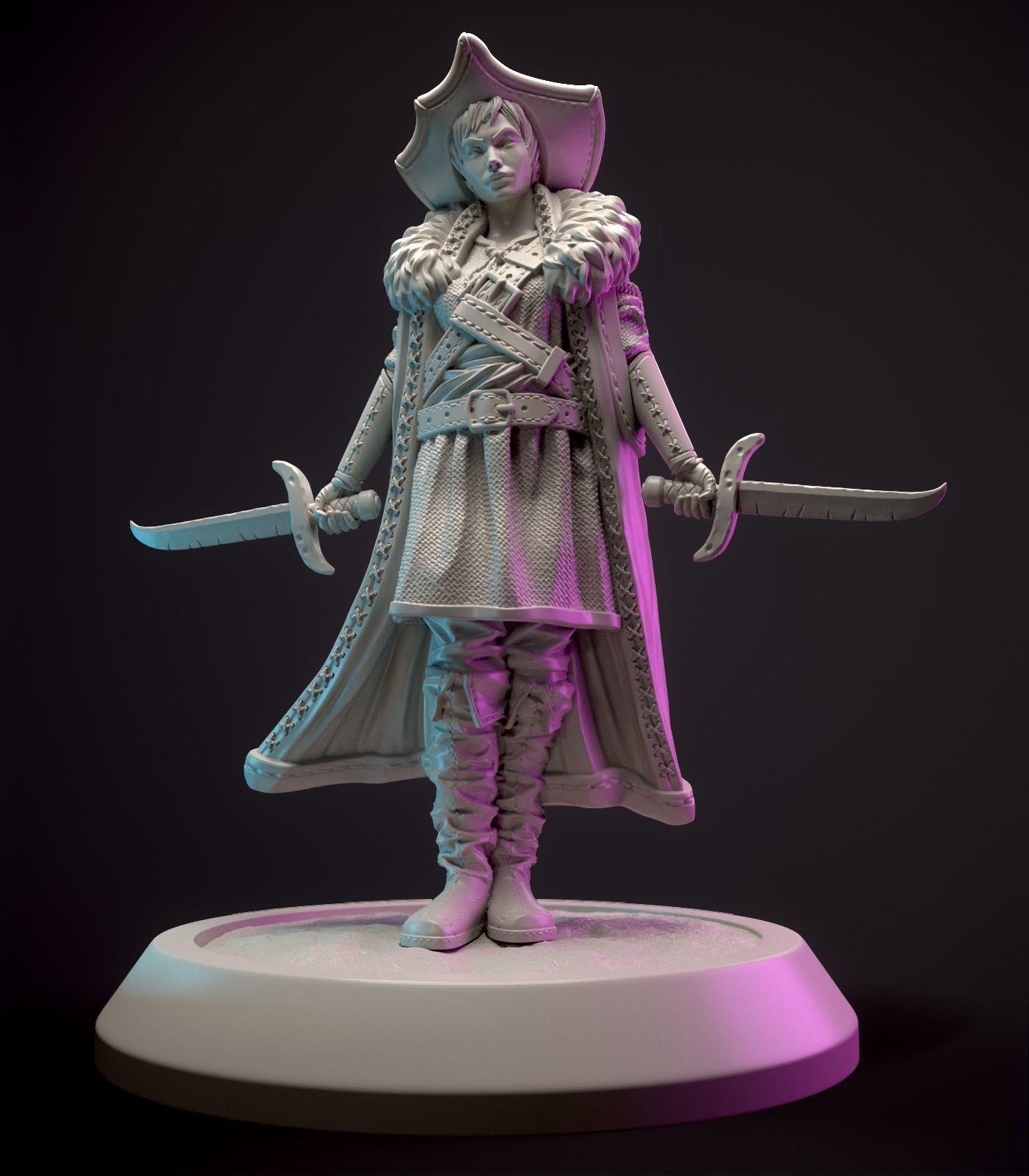 Lady sharp 3D model 3D printable | CGTrader
