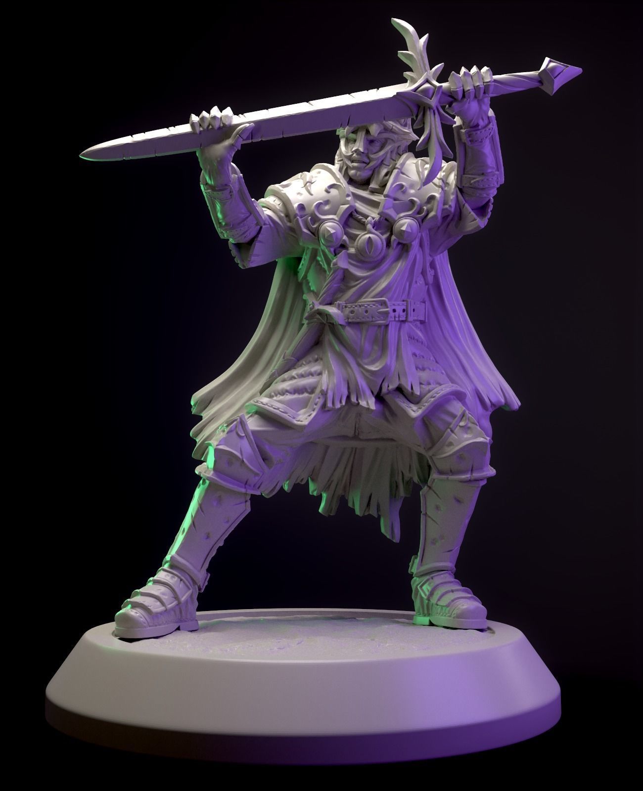 Paladin-traitor statue of knight holding sword 3D model 3D printable ...