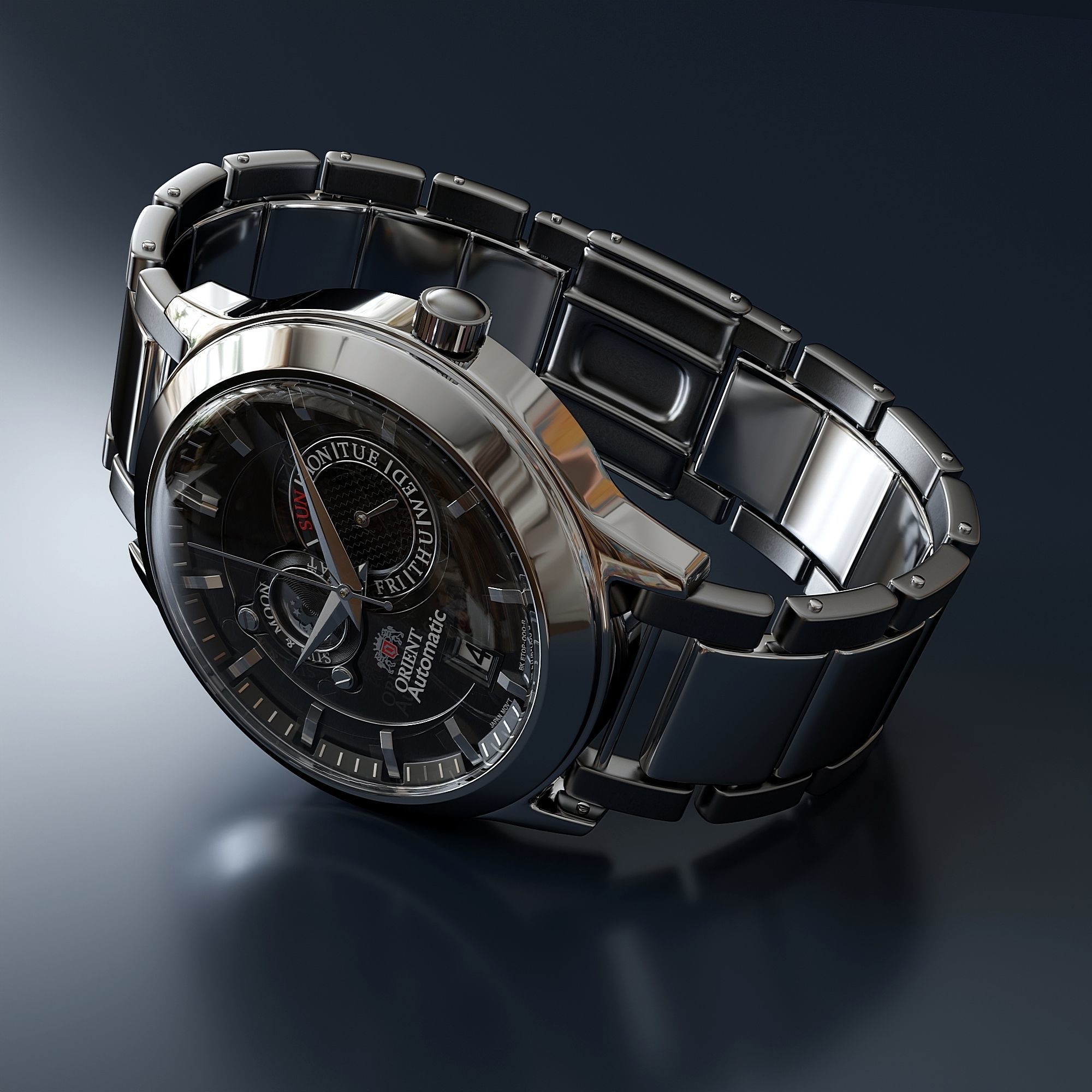 Wrist watch brand Orient 3D model | CGTrader