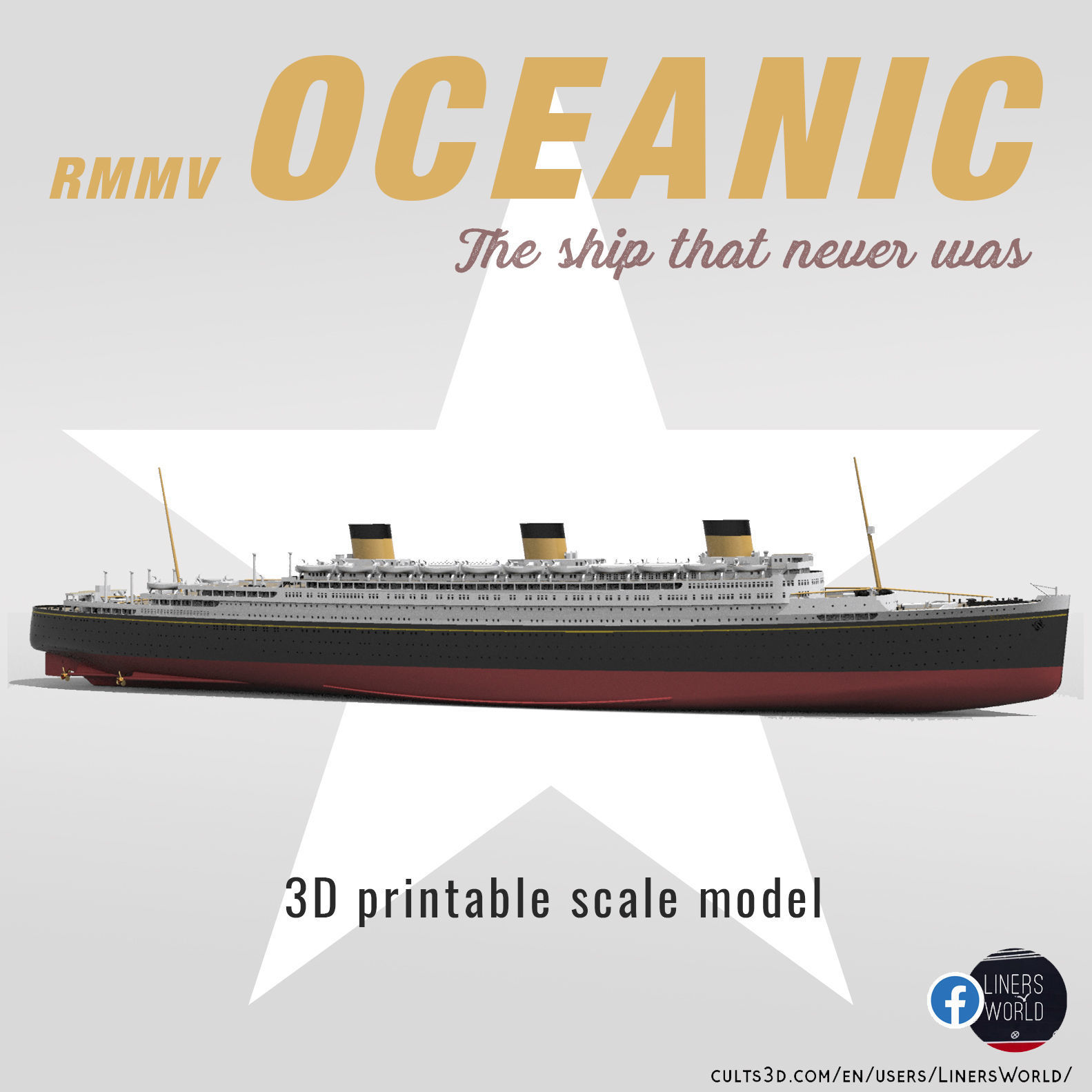 Print ready OCEANIC III White Star Line mega ocean liner 3D model 3D printable | CGTrader