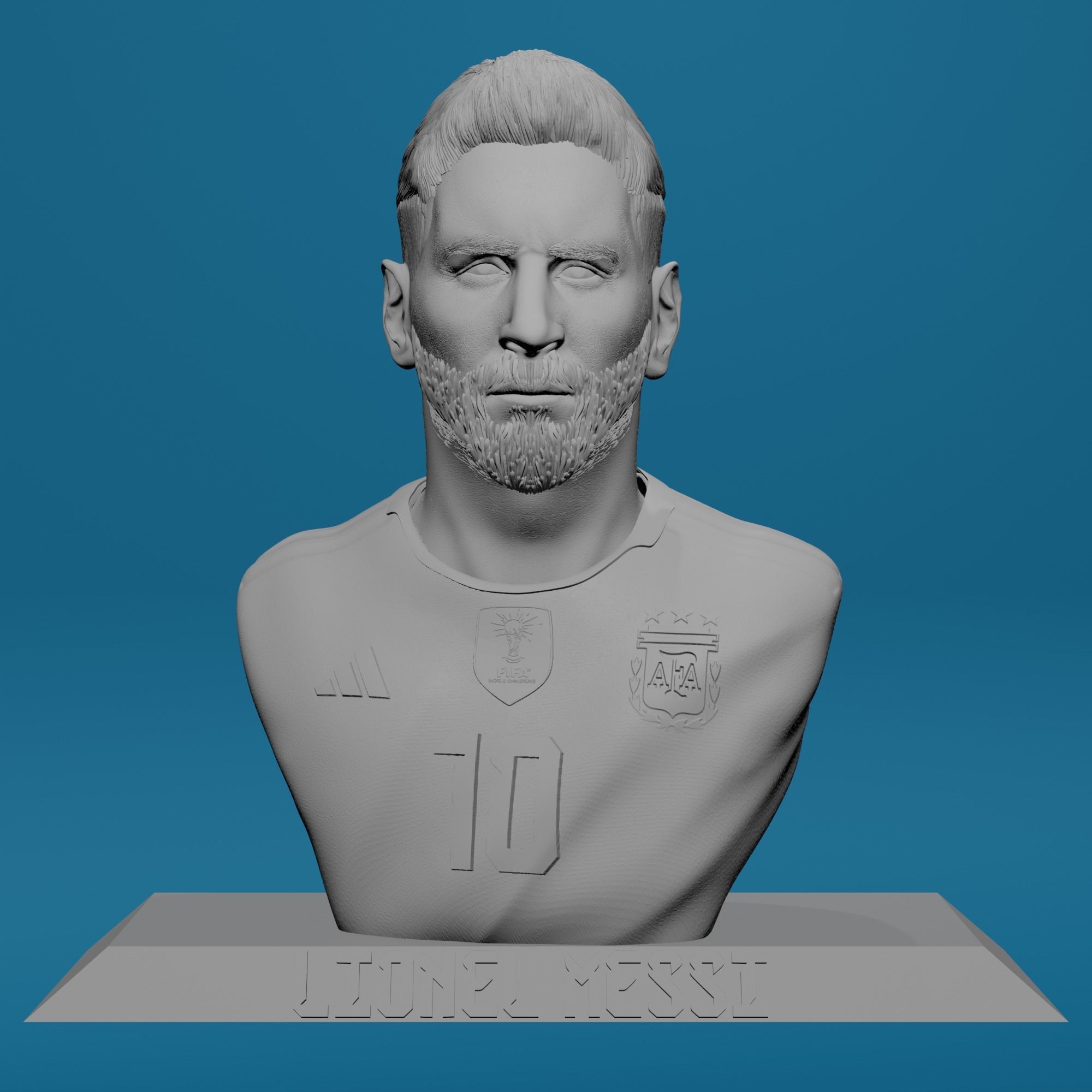 Messi Bust 3D model 3D printable | CGTrader