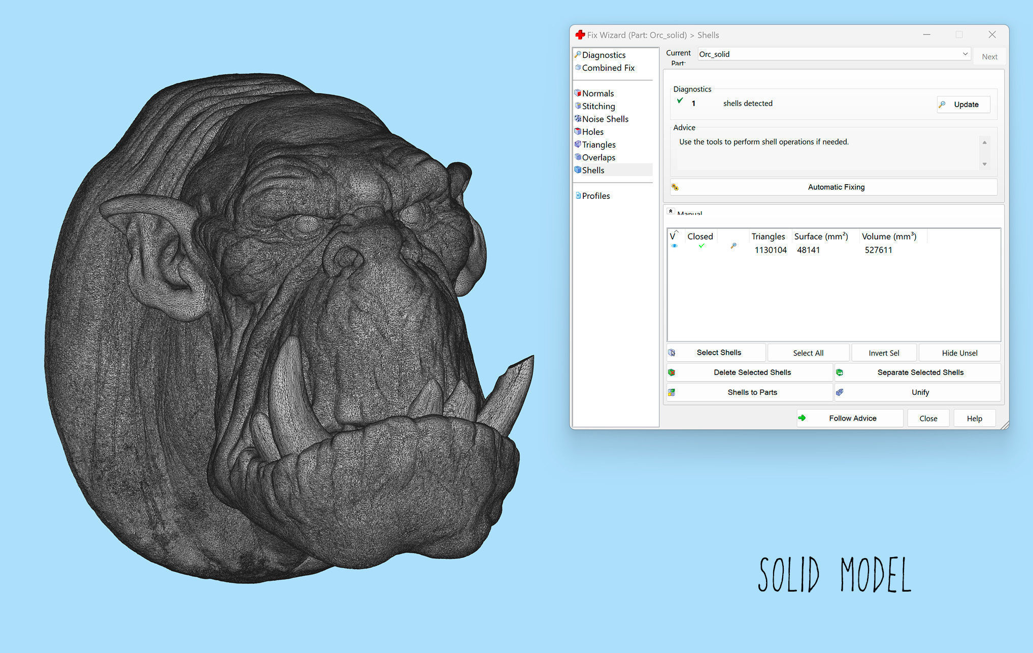 Grumpy Orc Head 3D model 3D printable | CGTrader