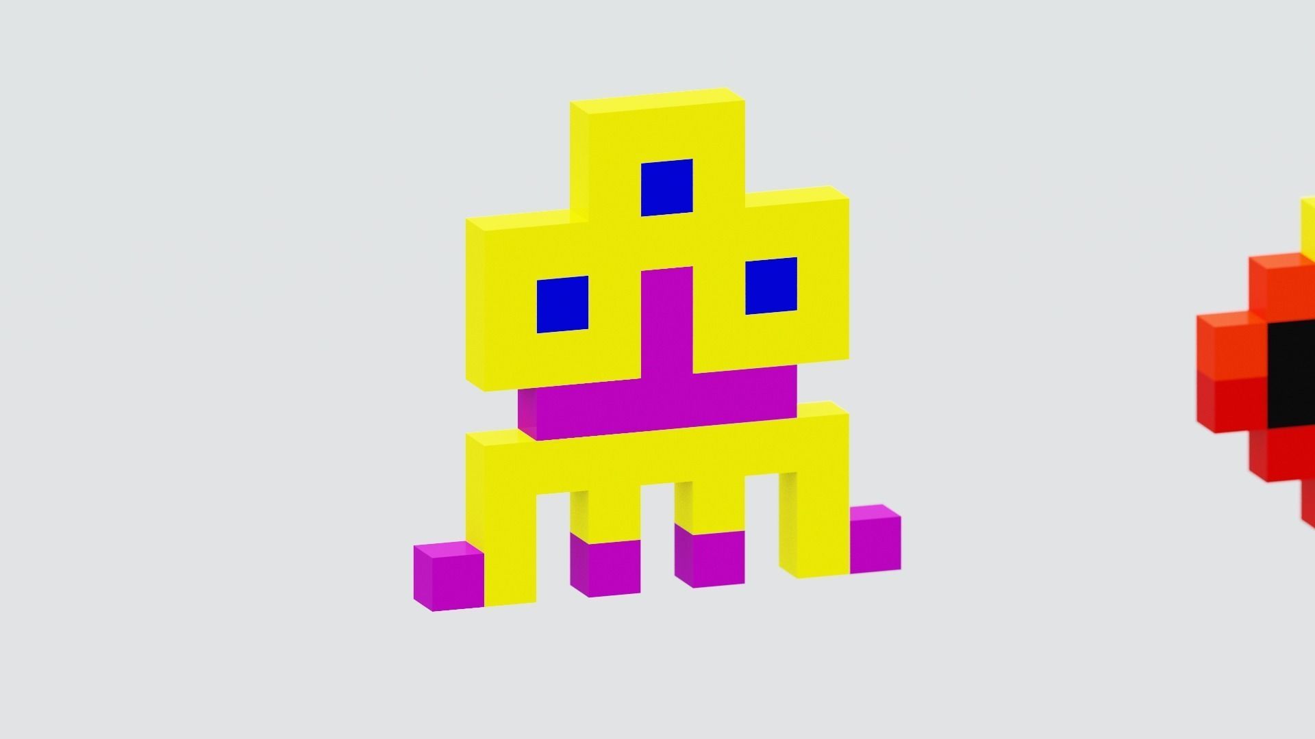 3D model Pixel Aliens VR / AR / low-poly | CGTrader