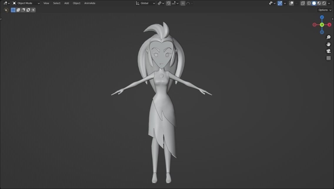 Eda Clawthorne Cel Shaded free 3D model rigged | CGTrader