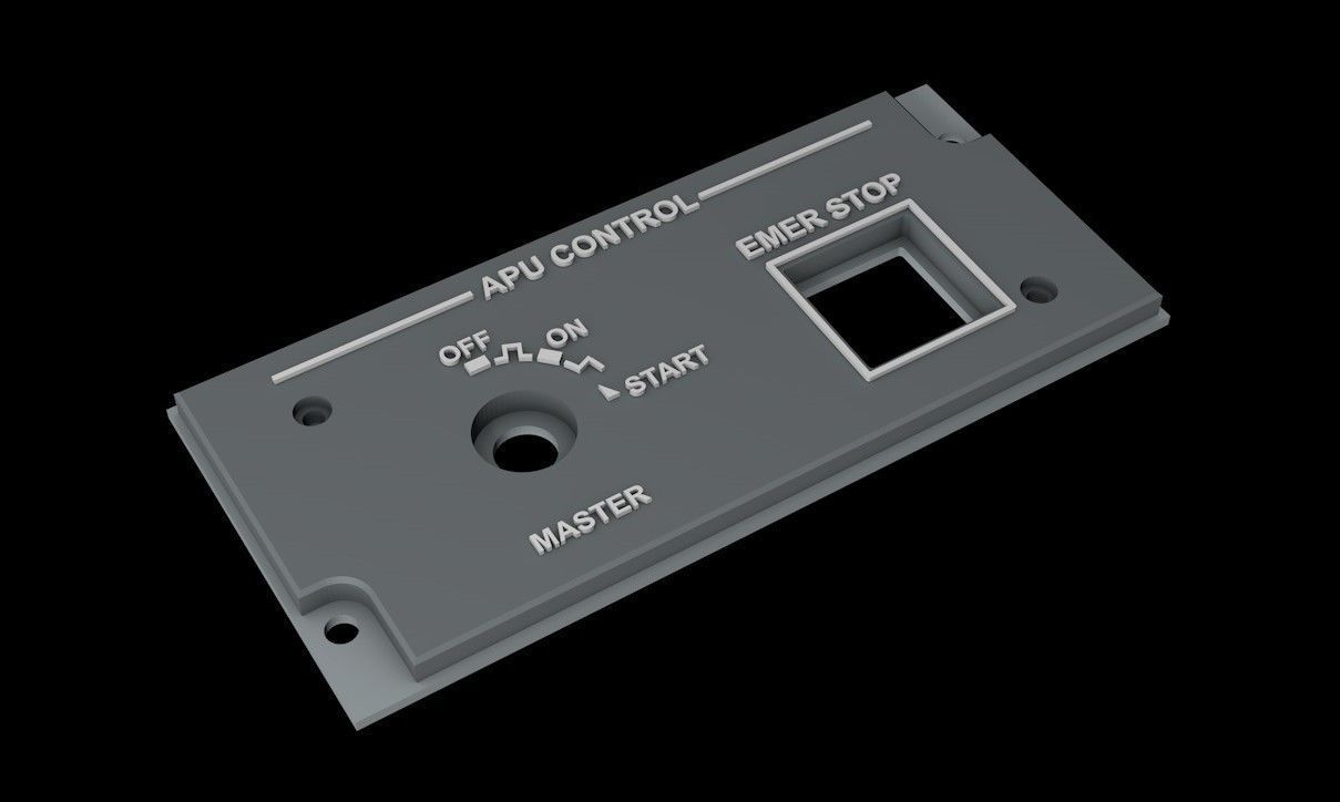 EMBRAER E1 OVERHEAD - APU CONTROL PANEL 3D model 3D printable | CGTrader