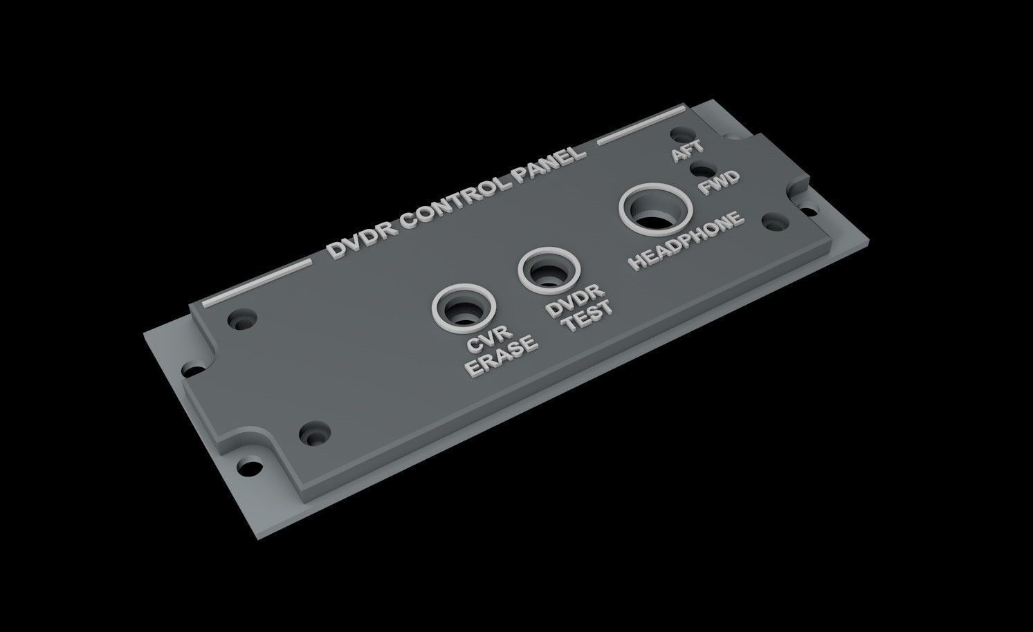 EMBRAER E1 OVERHEAD - DVDR CONTROL PANEL 3D model 3D printable | CGTrader