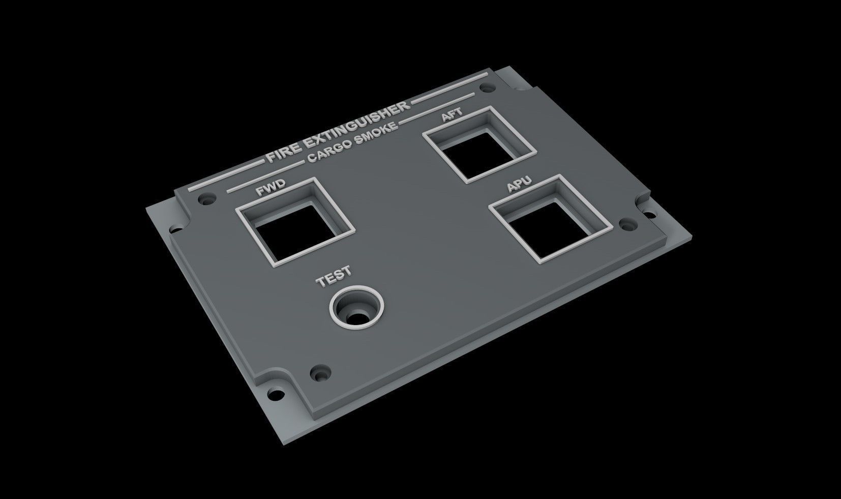 EMBRAER E1 OVERHEAD - FIRE EXTINGUISHER PANEL 3D model 3D printable ...