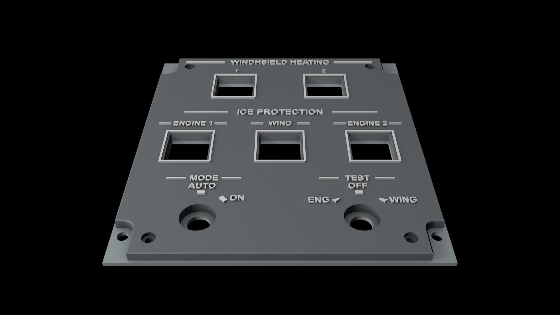 EMBRAER E1 OVERHEAD - WINDSHIELD HEAT ICE PROTECTION PANEL 3D model 3D ...