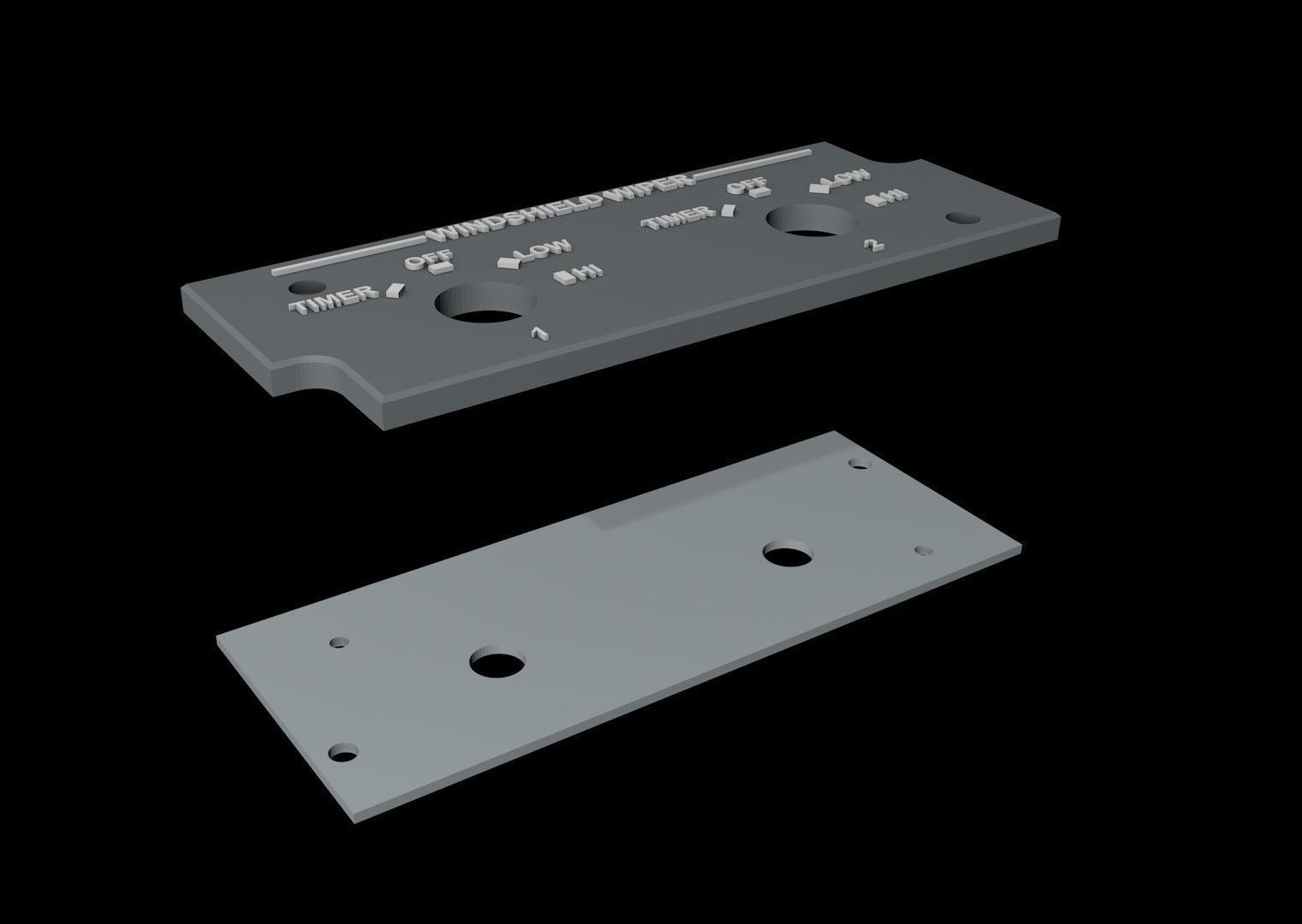 EMBRAER E1 OVERHEAD - WINDSHIELD WIPER PANEL 3D model 3D printable ...