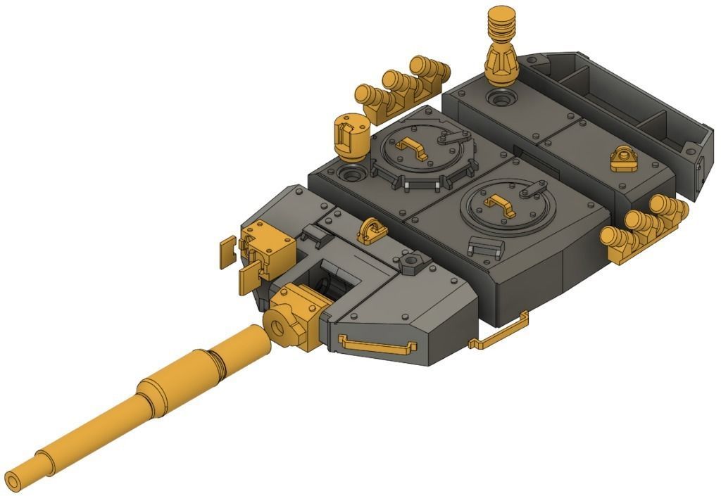 Extra Leopard Turrets - 28mm Sci-Fi 3D model 3D printable | CGTrader
