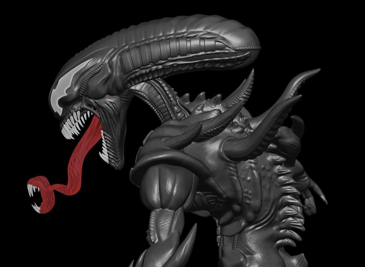 VENOMORPH alien statue free 3D model 3D printable | CGTrader