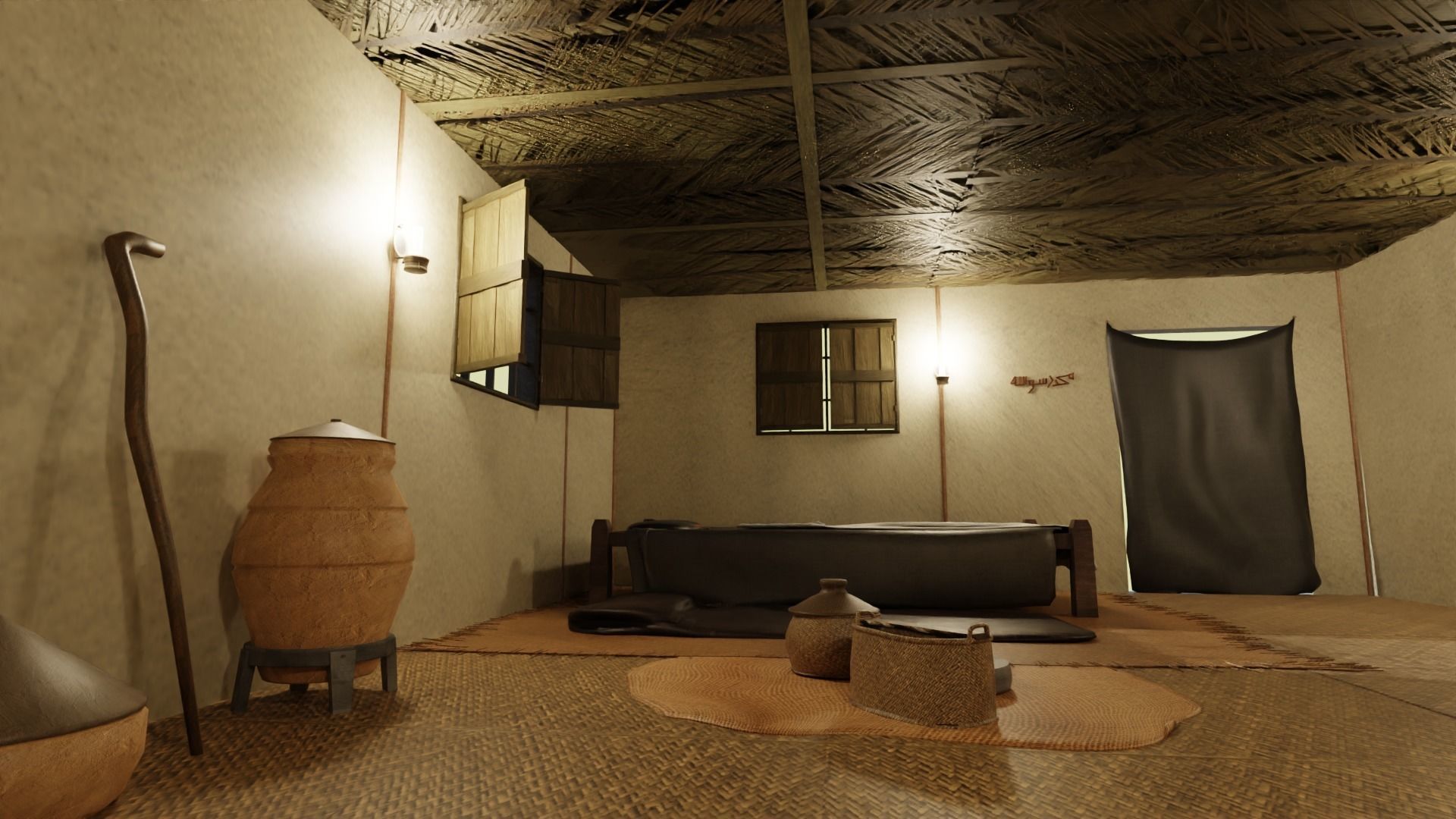House of the Prophet Muhammad - exterior interior 3D model | CGTrader