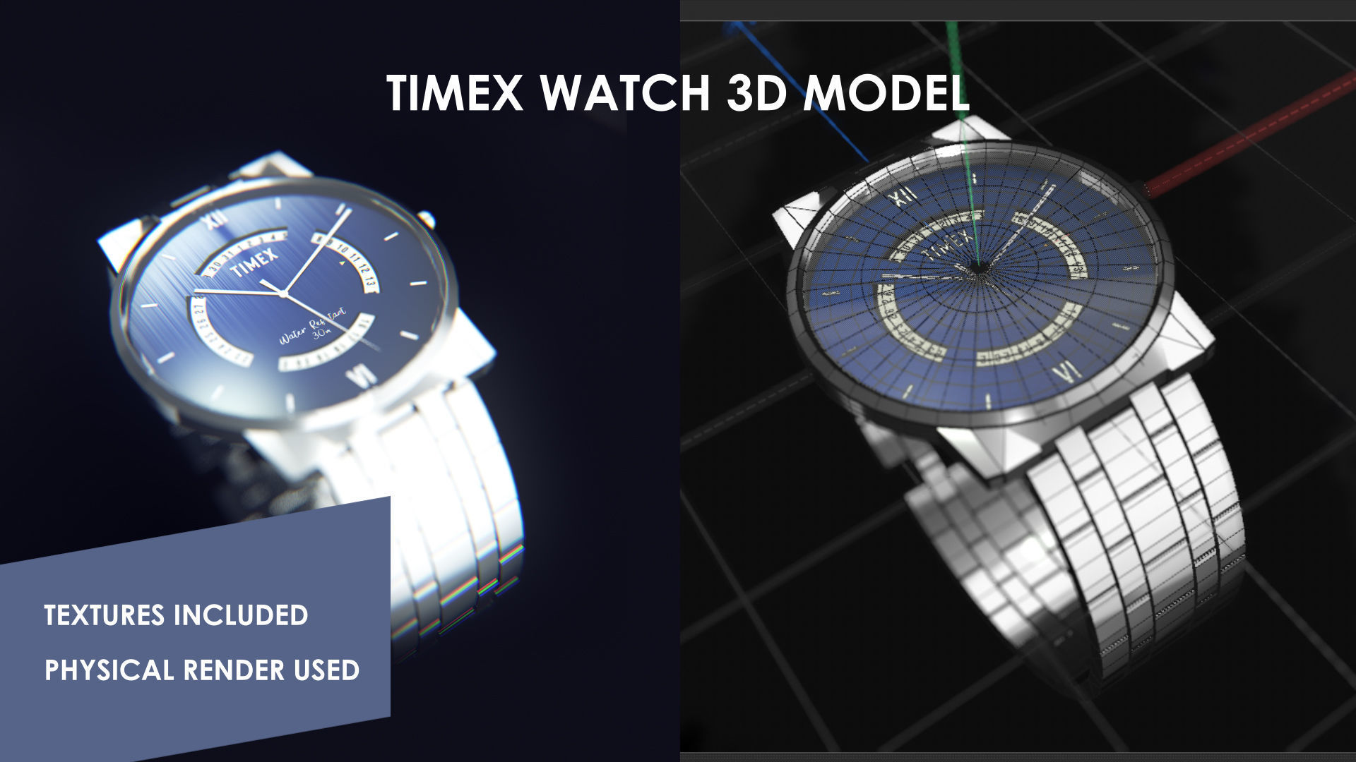 Timex Watch free VR / AR / low-poly 3D model | CGTrader