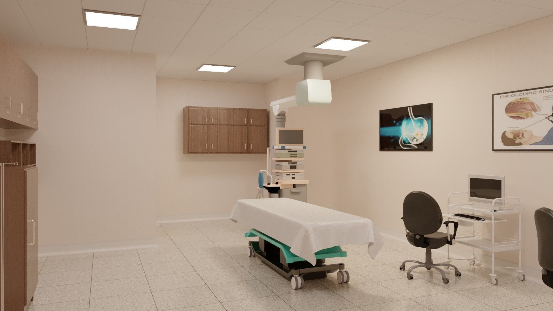 Hospital Endoscopy room 3d model 3D model | CGTrader