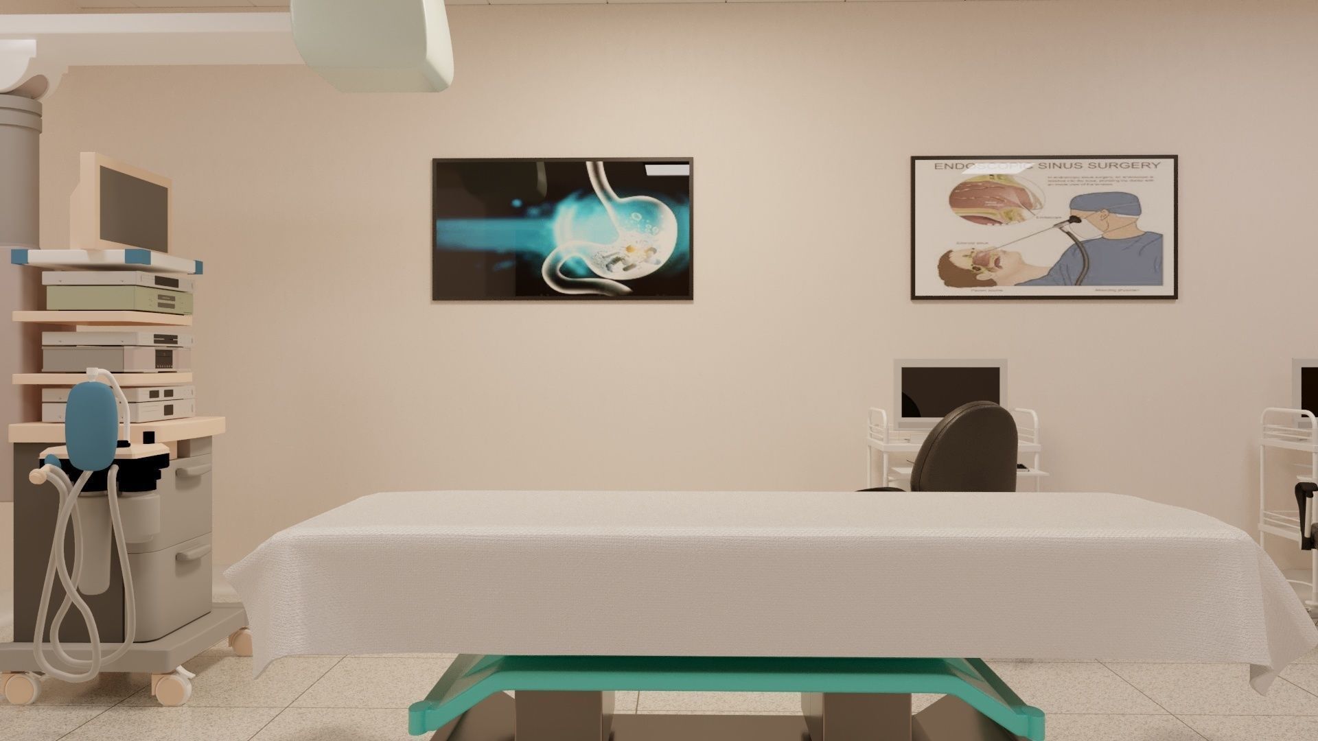 Hospital Endoscopy room 3d model 3D model | CGTrader