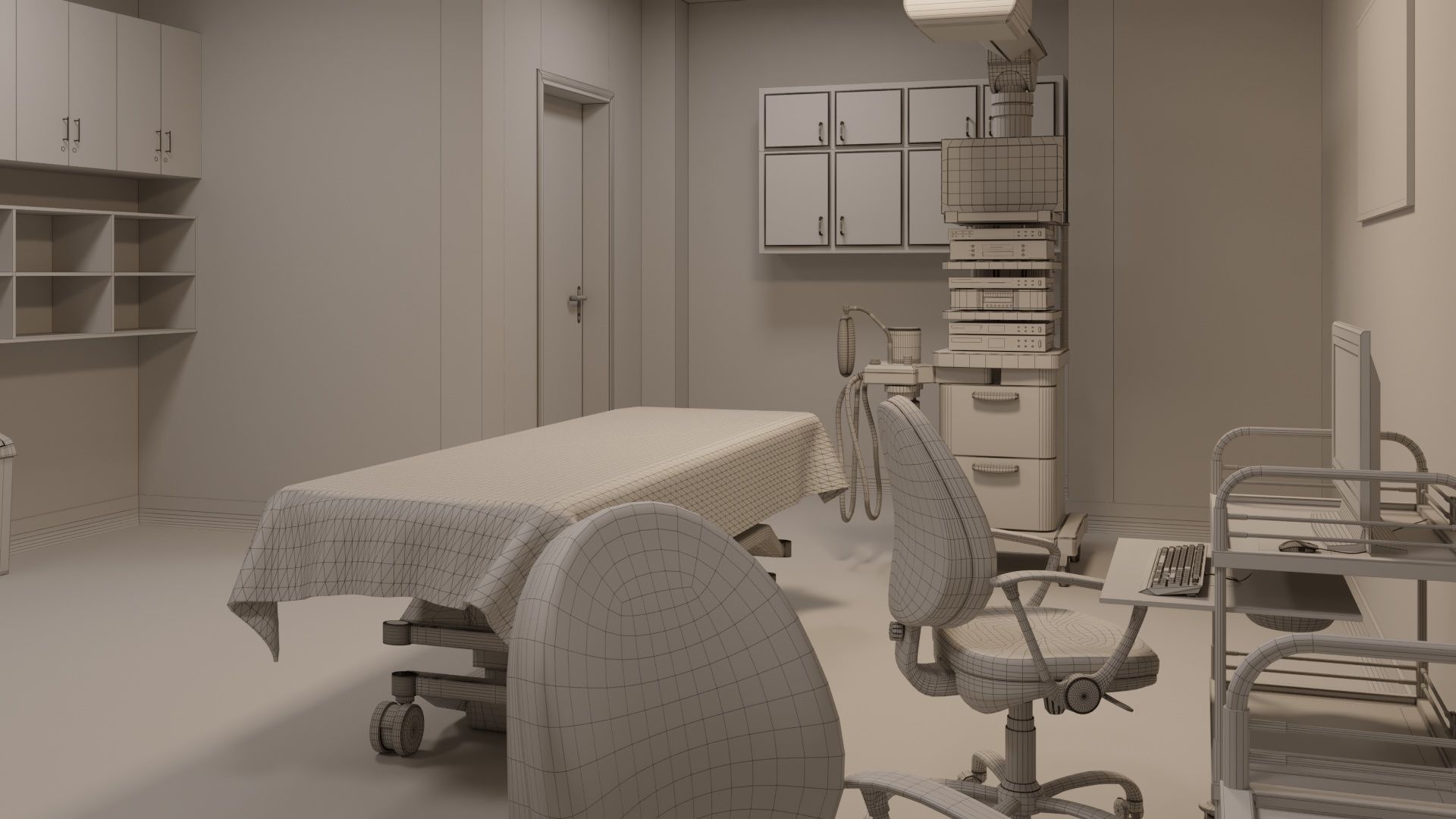 Hospital Endoscopy room 3d model 3D model | CGTrader