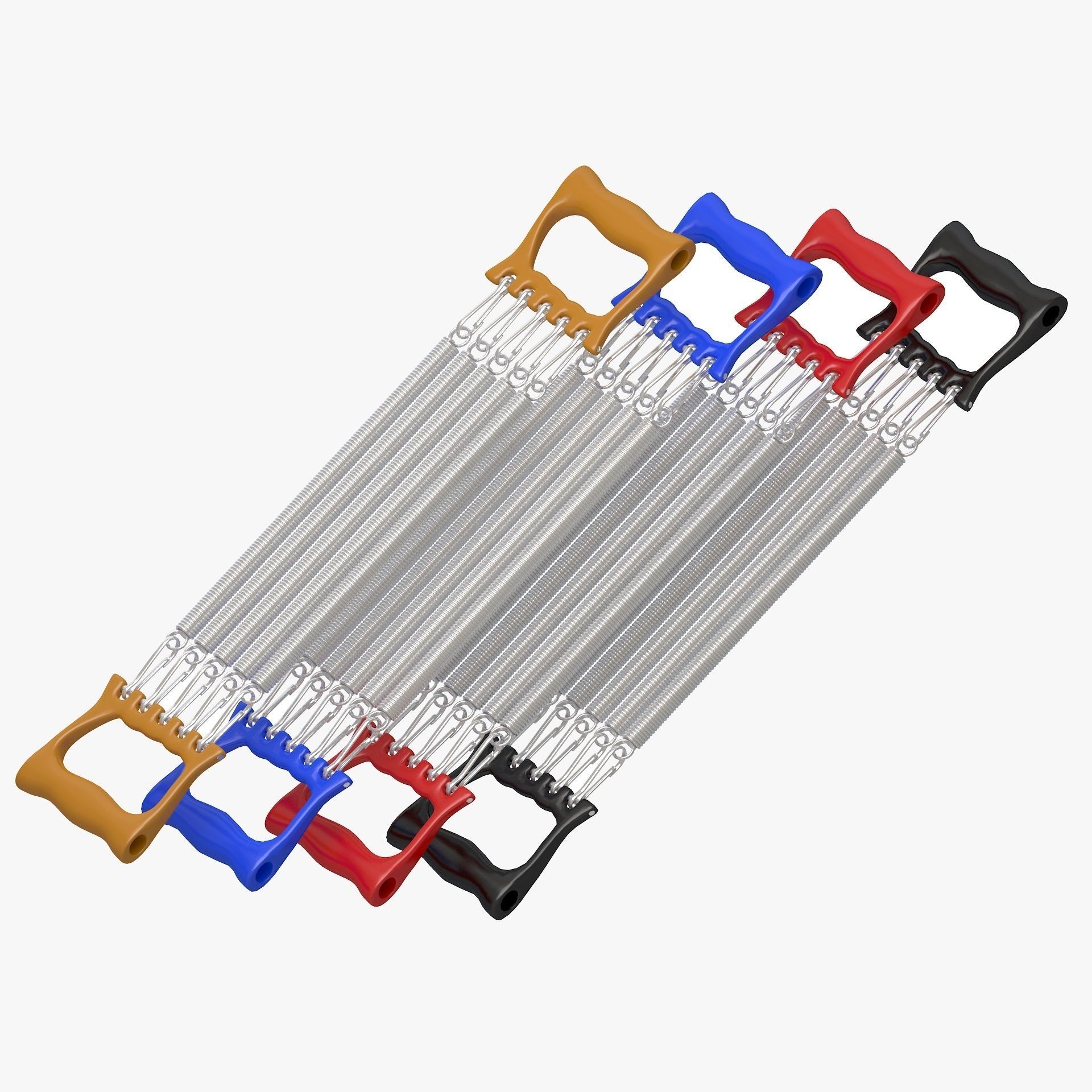 Spring Chest Expander Collection 3D model | CGTrader