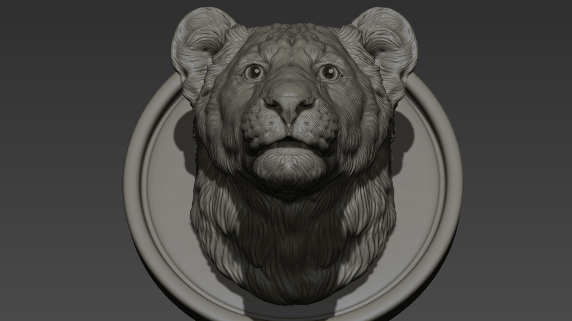 Lion cub head 3D model 3D printable | CGTrader
