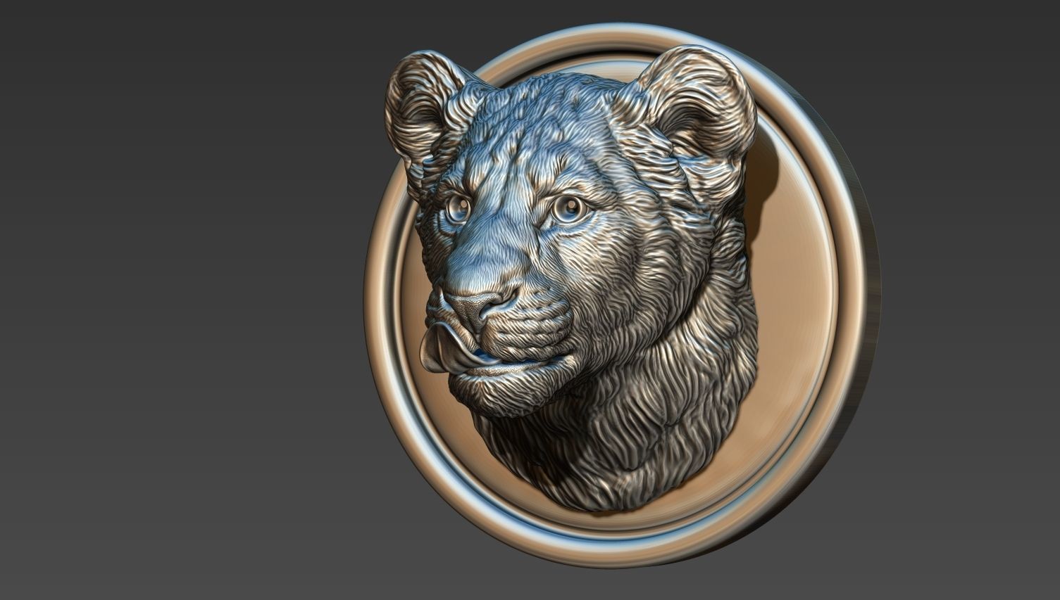 Lion cub head 3D model 3D printable | CGTrader