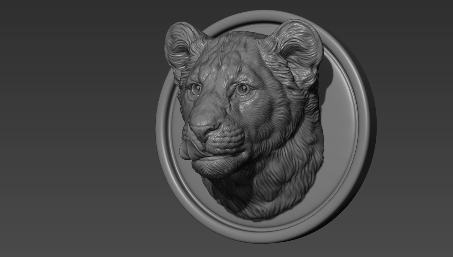 Lion cub head 3D model 3D printable | CGTrader