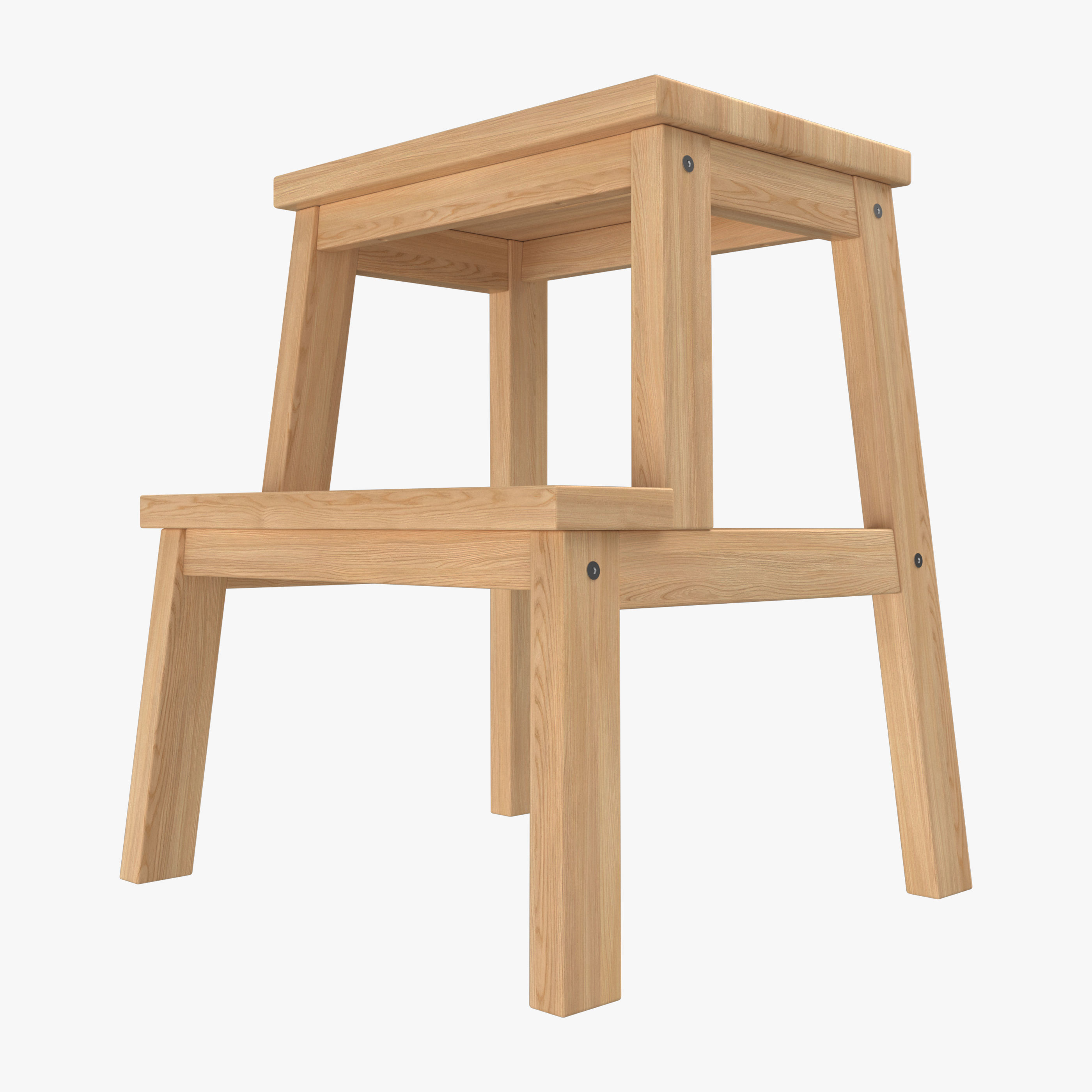 Ikea BEKVAM Step stool black white wooden by Nike Karlsson 3D model ...