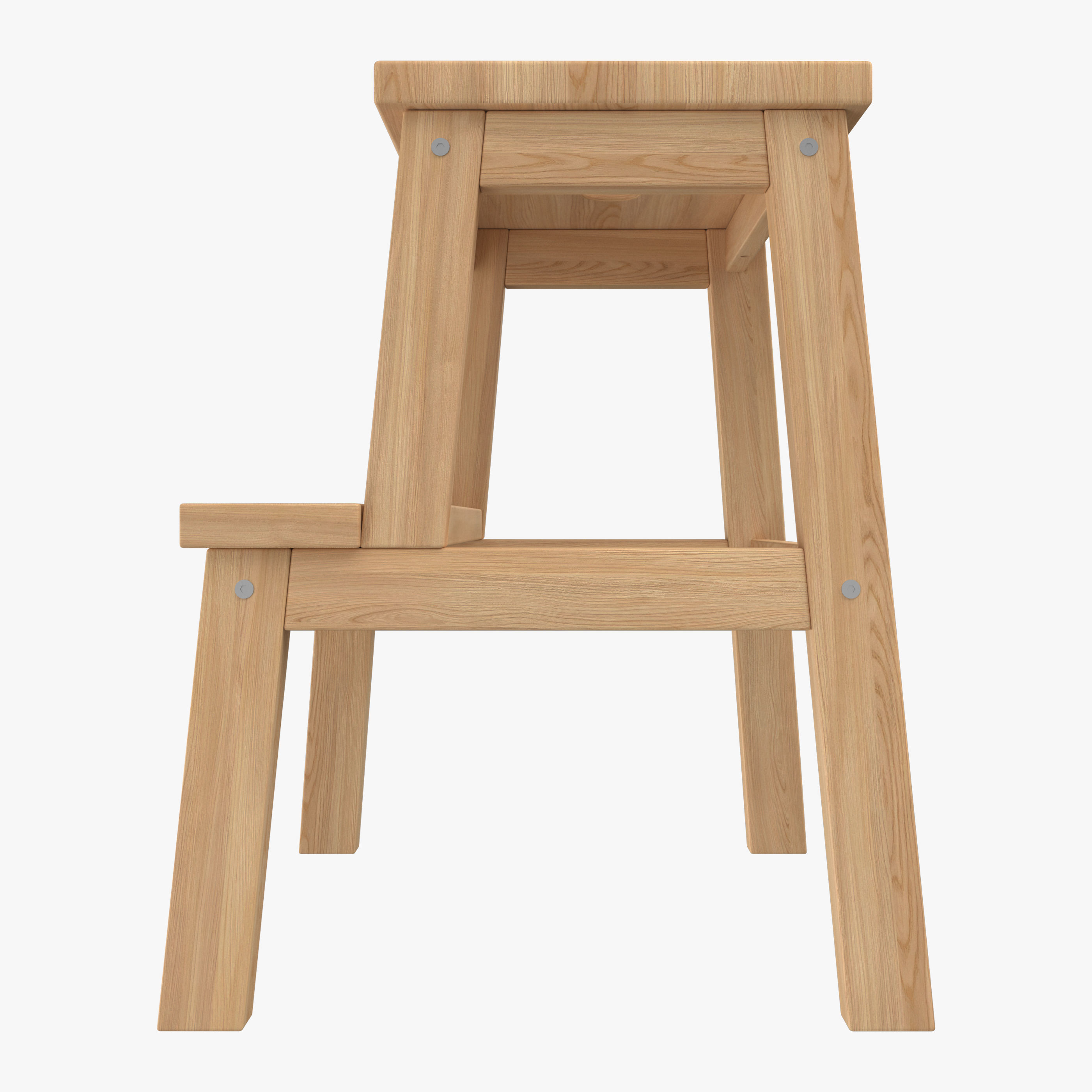 Ikea BEKVAM Step stool black white wooden by Nike Karlsson 3D model ...