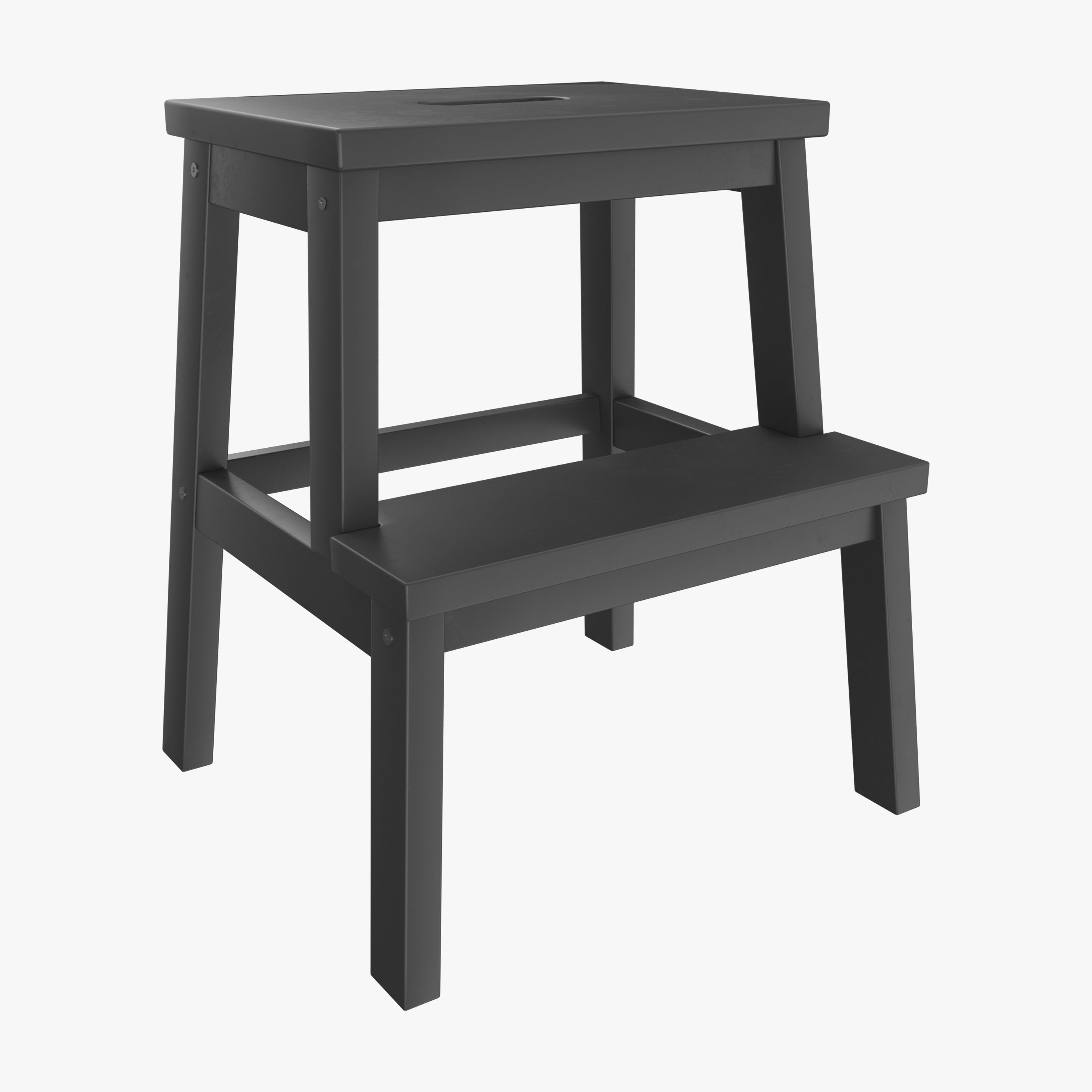 Ikea BEKVAM Step stool black white wooden by Nike Karlsson 3D model ...