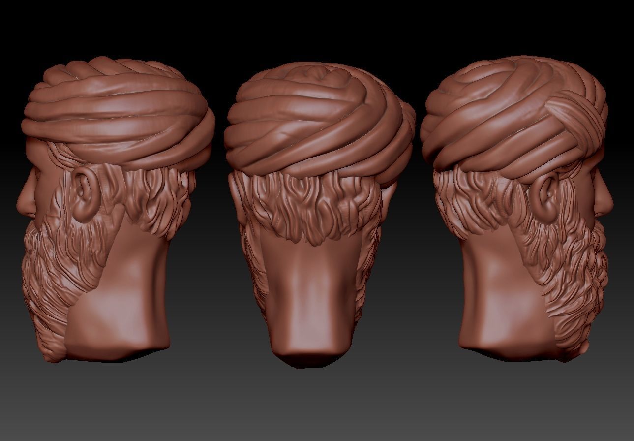 Pythagoras Head Face 3D model 3D printable | CGTrader
