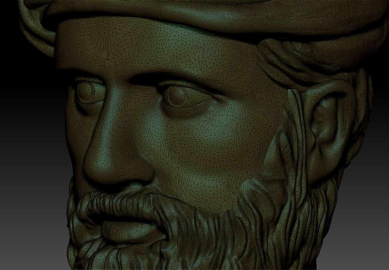 Pythagoras Head Face 3D model 3D printable | CGTrader