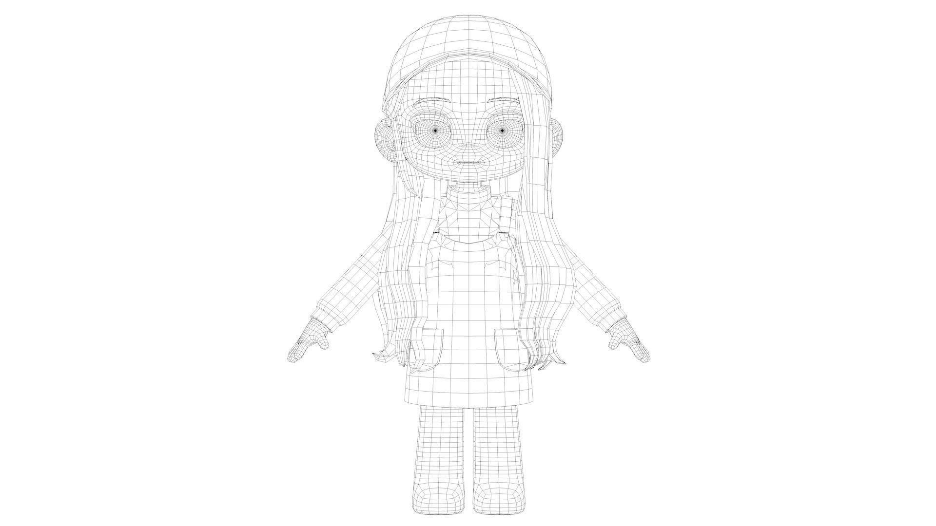 cartoon girl little girl ip image cartoon character 3D model | CGTrader