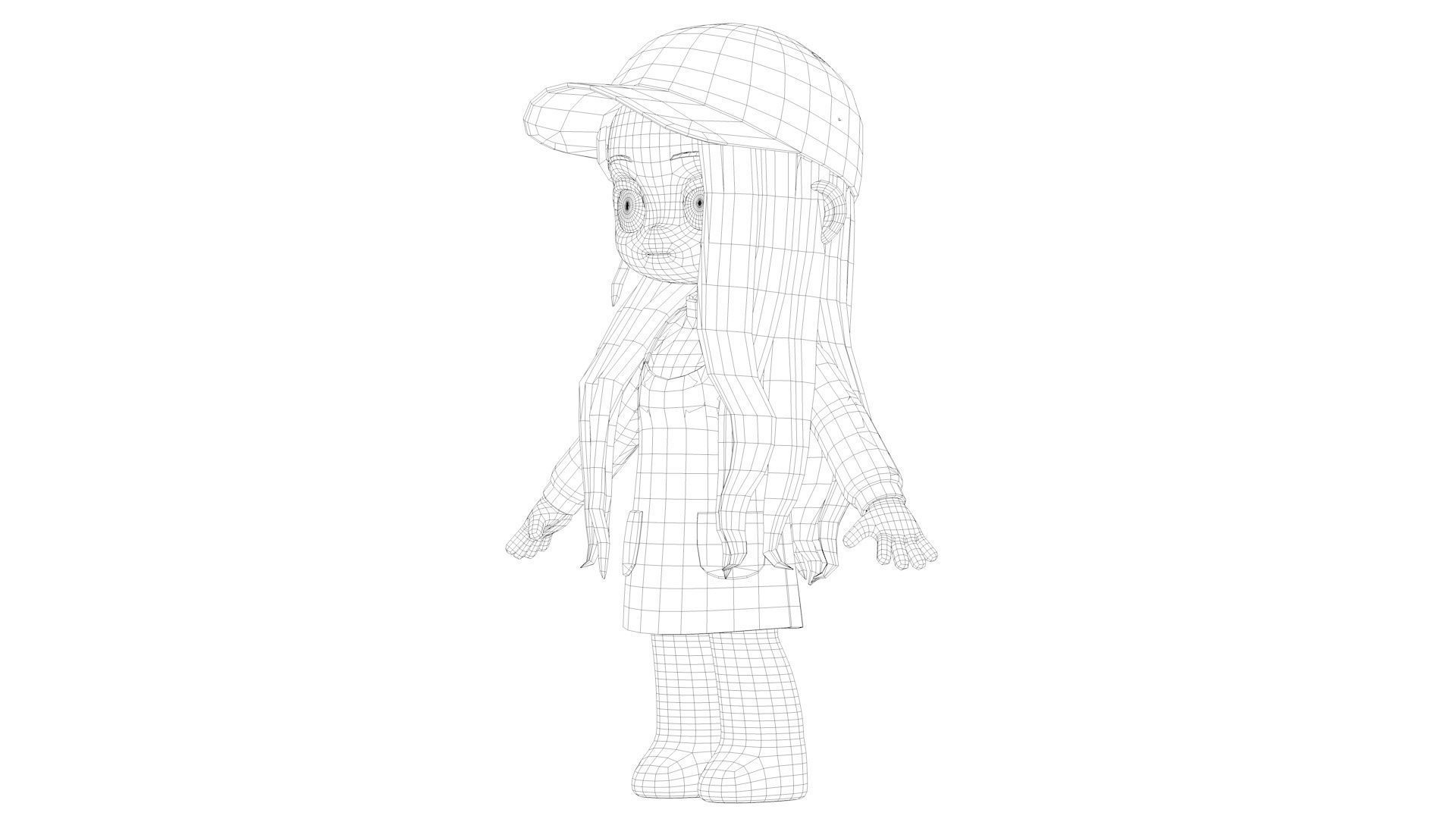 cartoon girl little girl ip image cartoon character 3D model | CGTrader