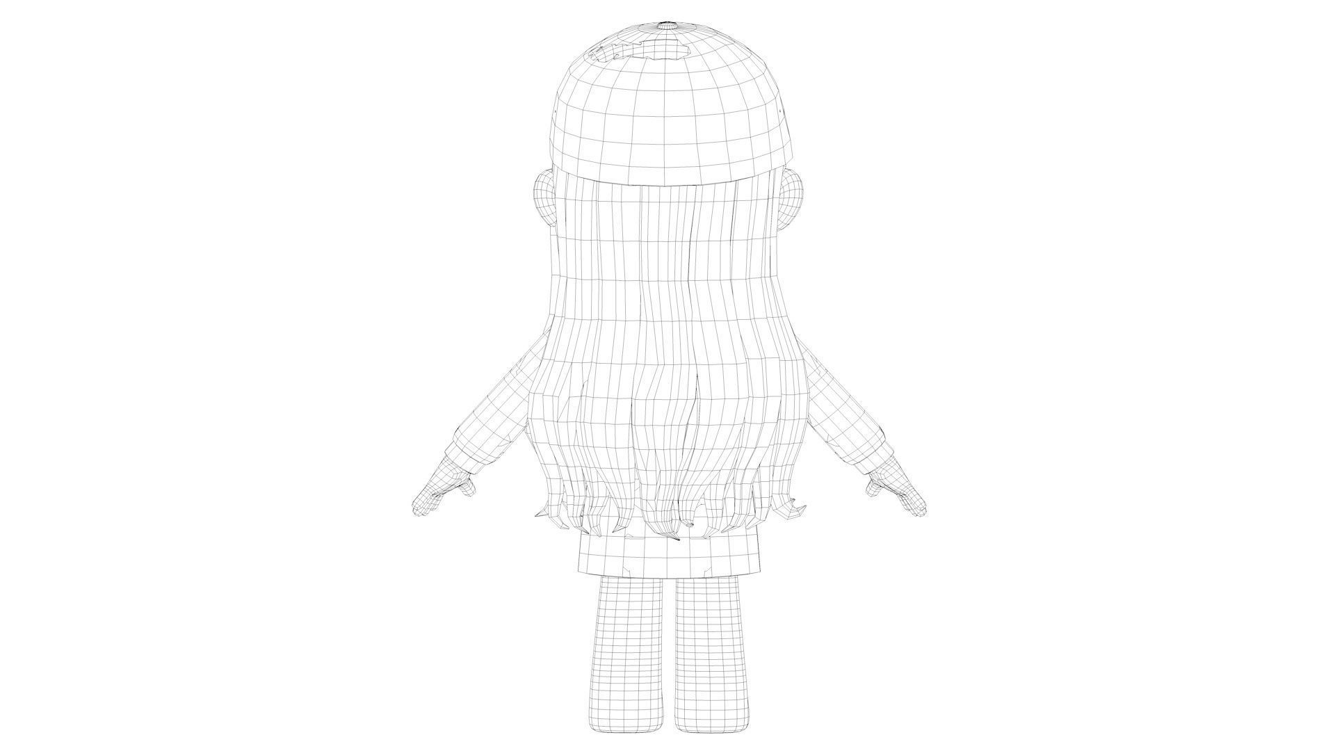 cartoon girl little girl ip image cartoon character 3D model | CGTrader