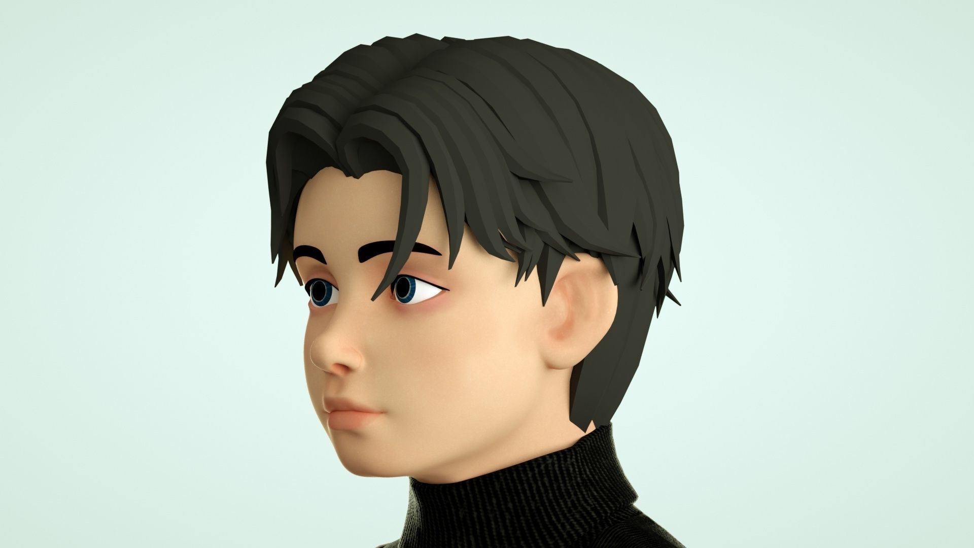 Cartoon boy Cai Xukun overalls chicken you are too beautiful 3D model ...