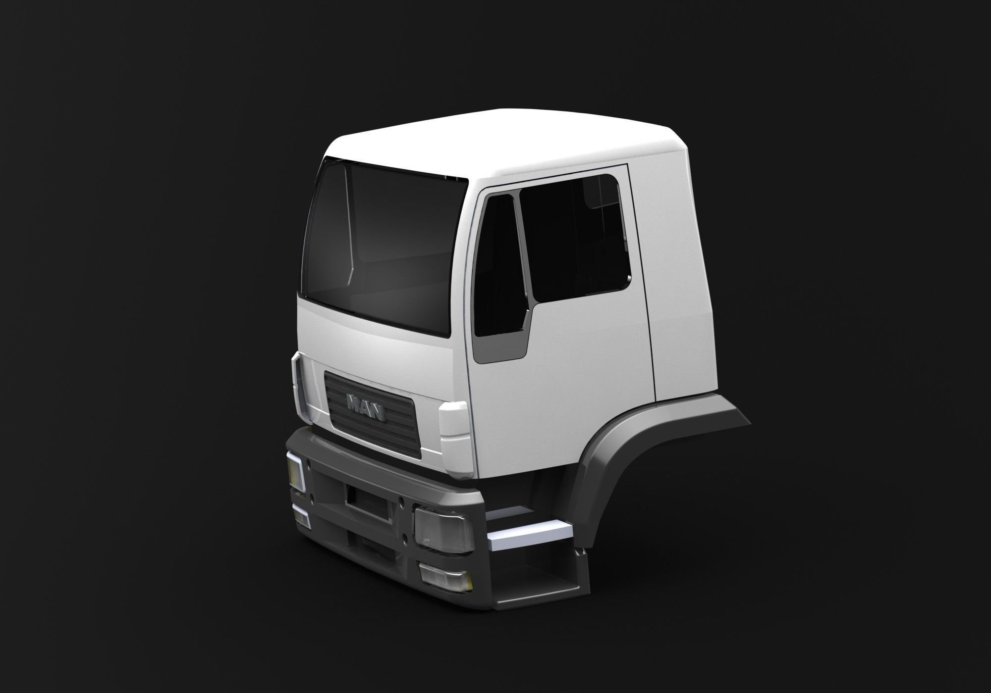 MAN CAB free 3D model 3D printable | CGTrader