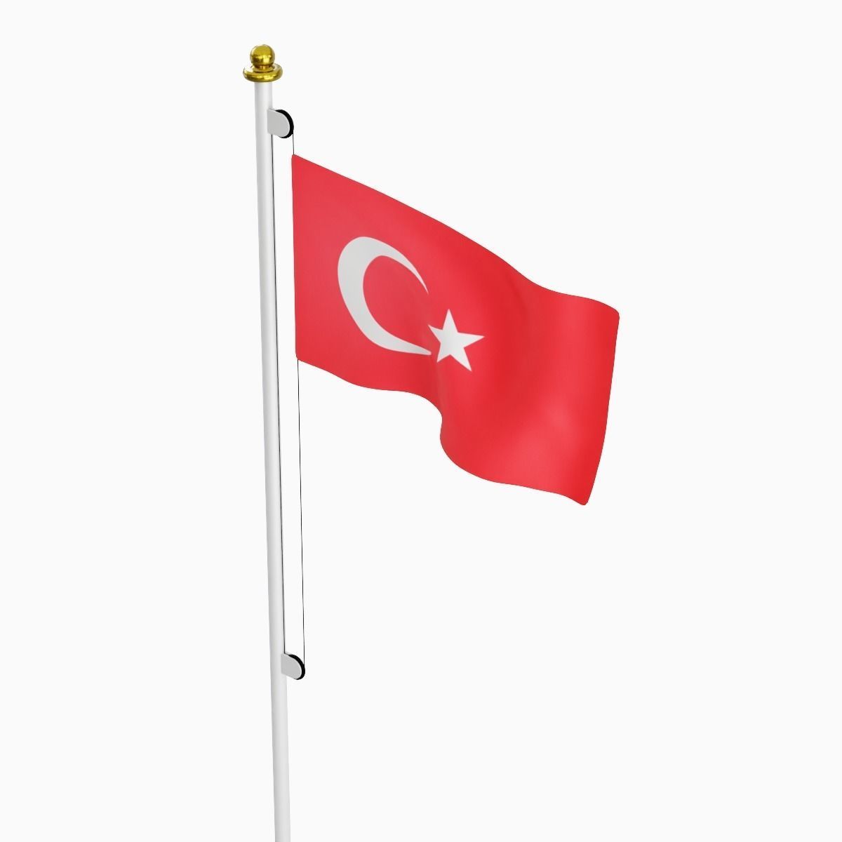 3D model Flag of the Turkey VR / AR / low-poly | CGTrader