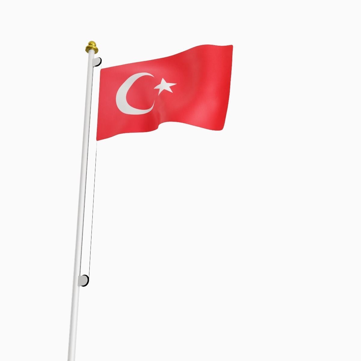 3D model Flag of the Turkey VR / AR / low-poly | CGTrader