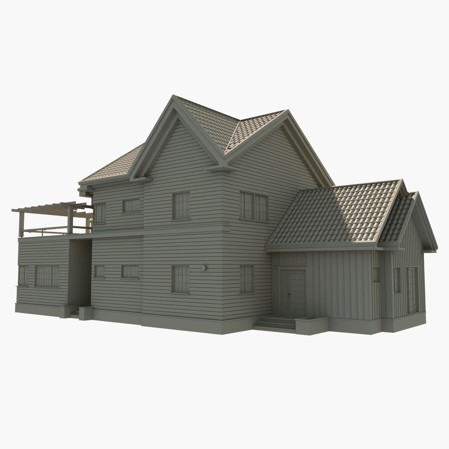 Blue Barn House 3D model | CGTrader