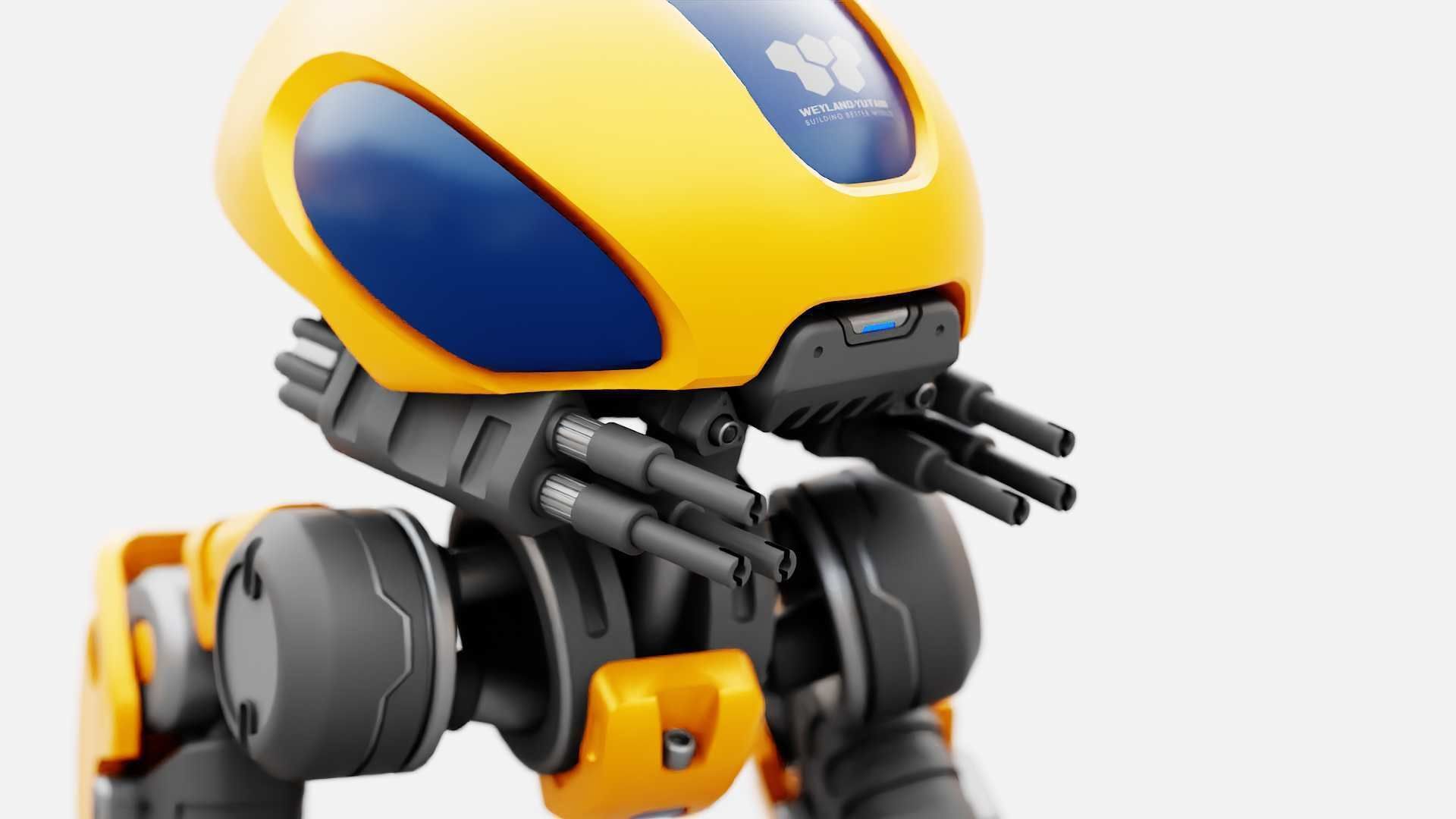 MILITARY BOT M-3000 RIGGED 3D model rigged | CGTrader