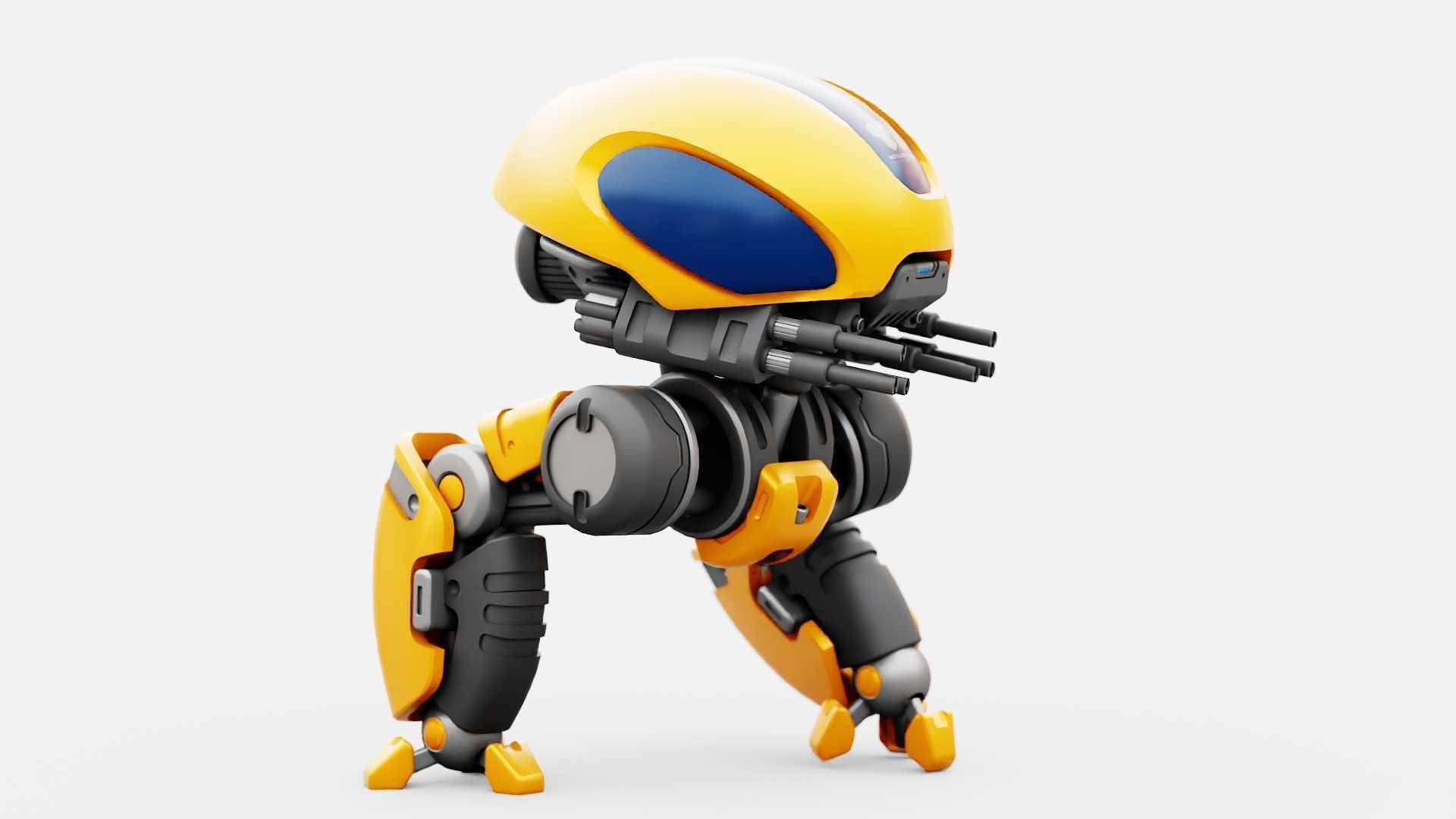 MILITARY BOT M-3000 RIGGED 3D model rigged | CGTrader