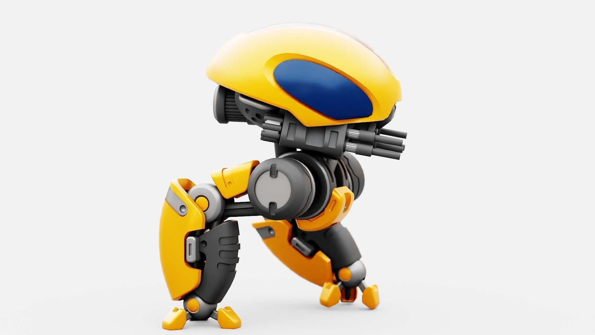 MILITARY BOT M-3000 RIGGED 3D model rigged | CGTrader