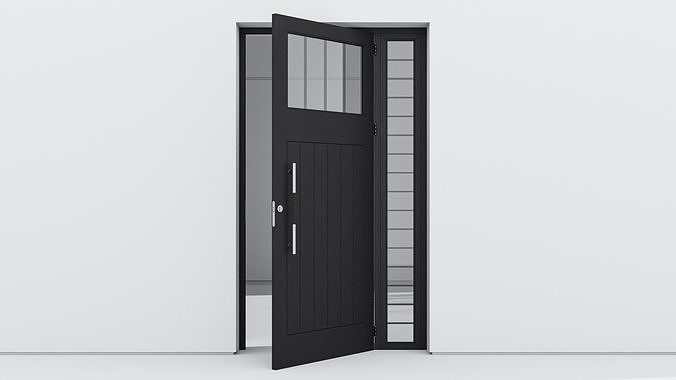 Aluminium door 89 3D model | CGTrader