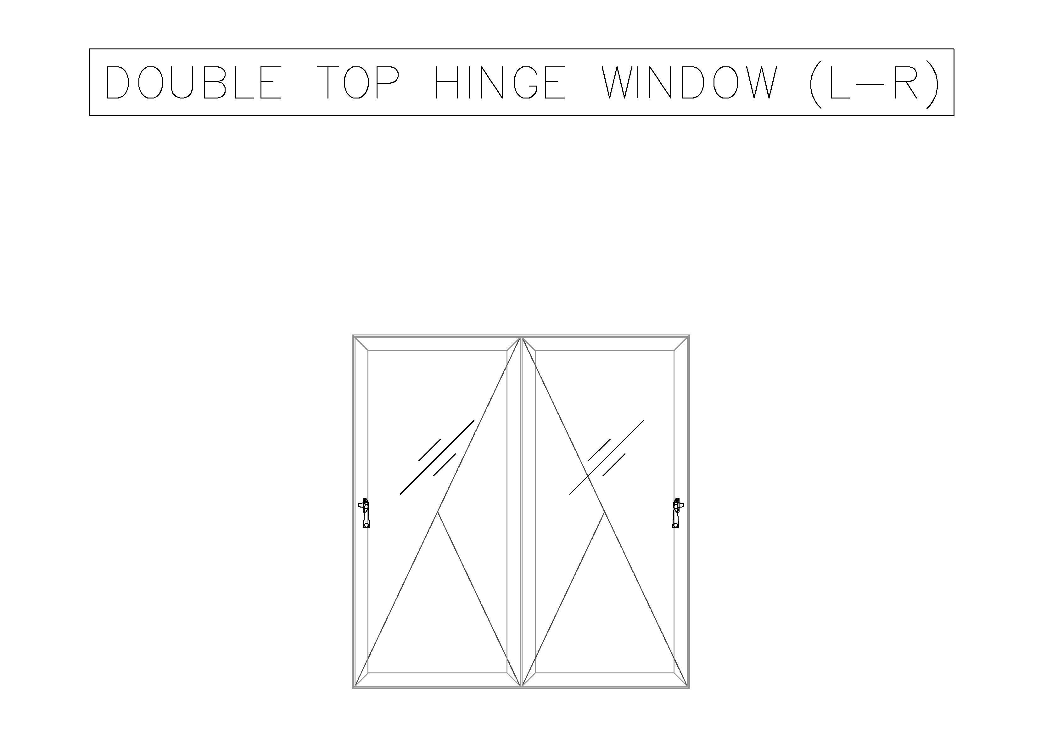 2D Casement Windows Top View 3D model | CGTrader