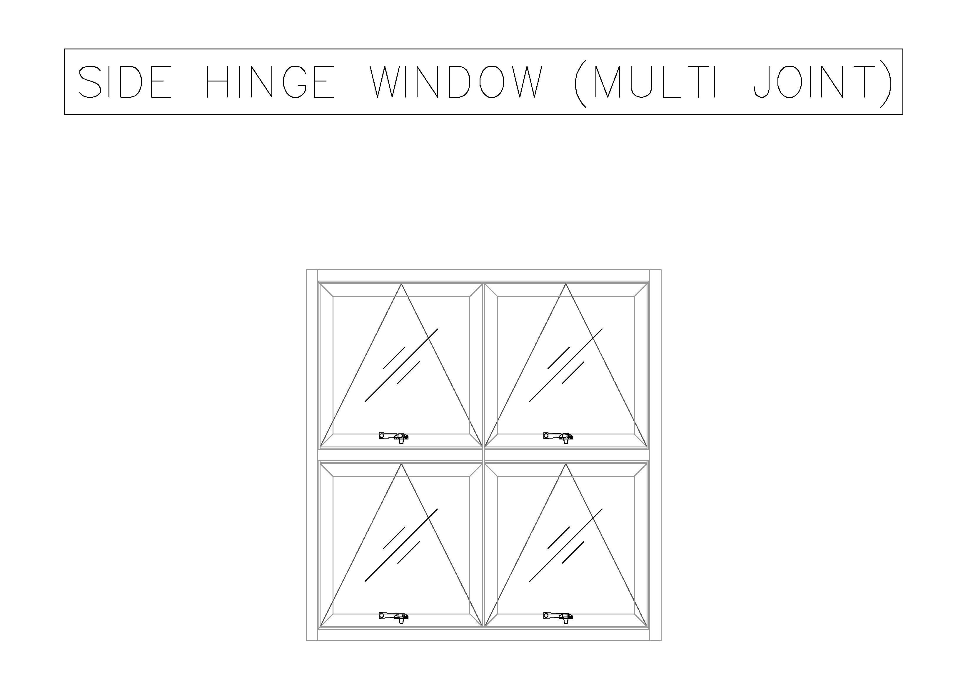 2D Casement Windows Top View 3D model | CGTrader