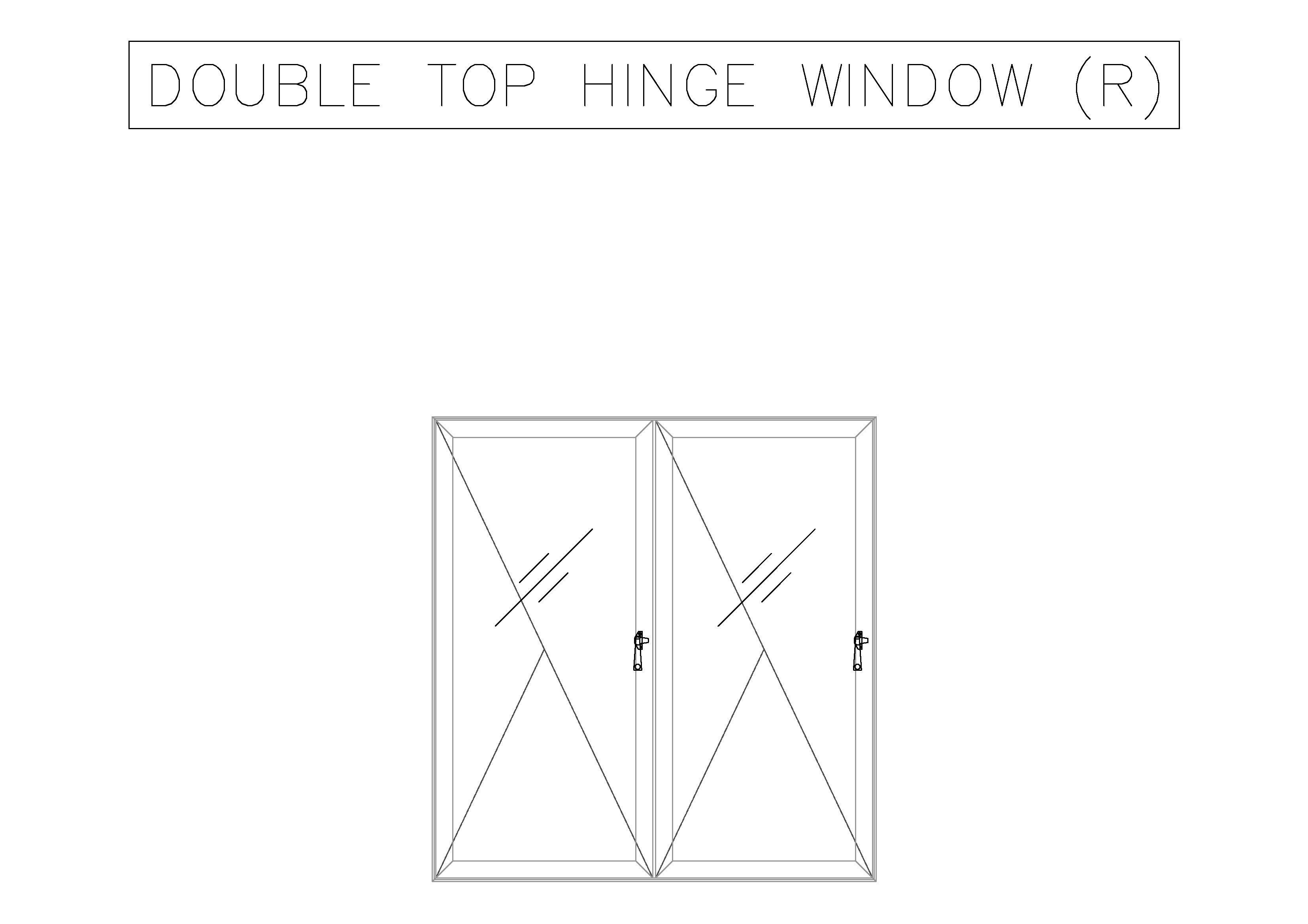 2D Casement Windows Top View 3D model | CGTrader