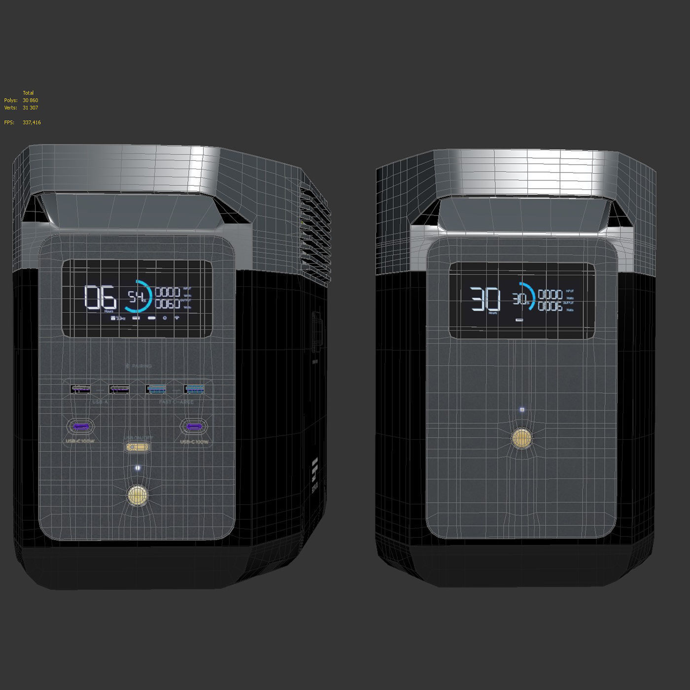 EcoFlow DELTA 2 charging station and battery 3D model | CGTrader